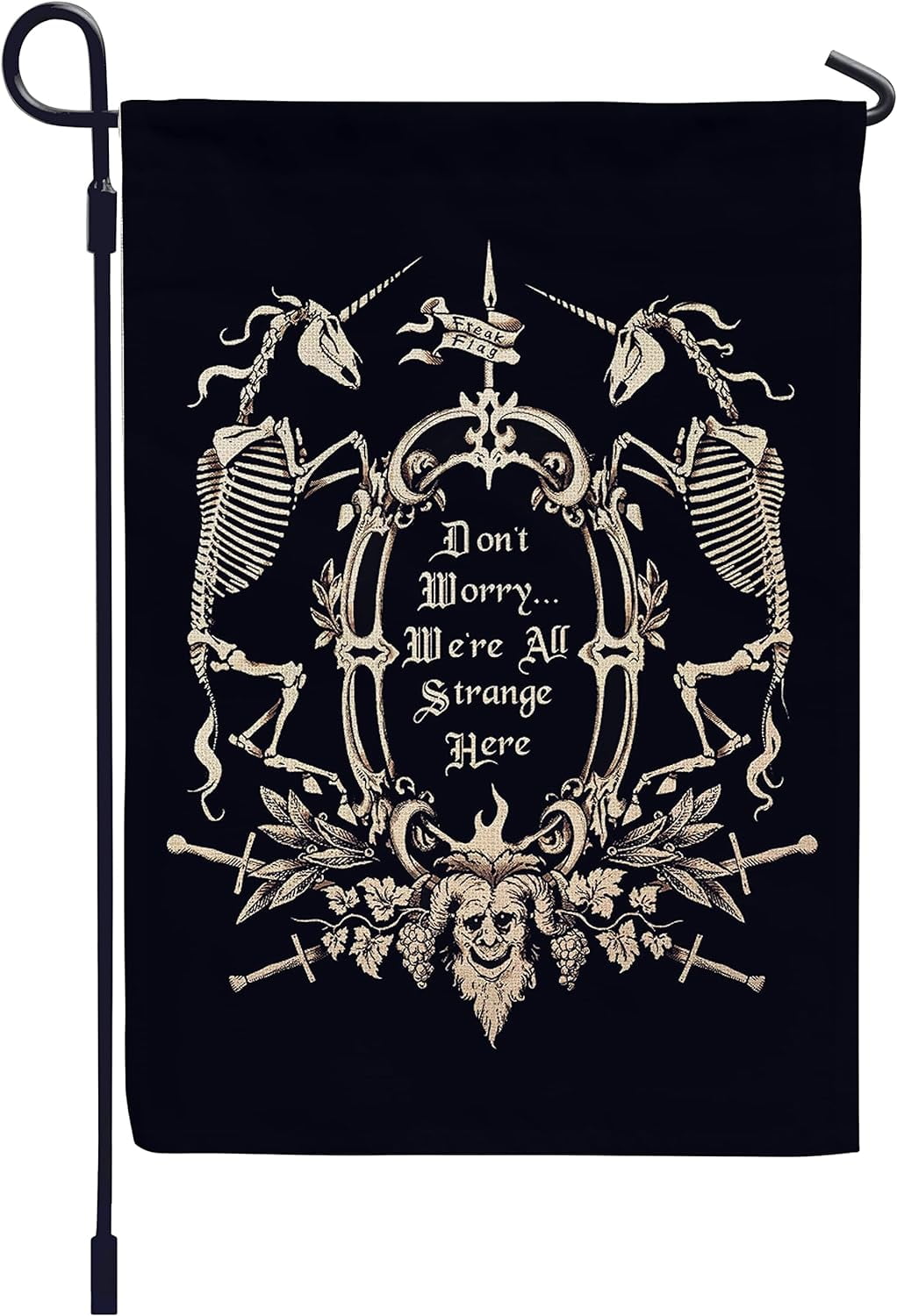 12x18 inch Gothic Art Welcome Vical Garden Flag, Double Sided , Gothic ...