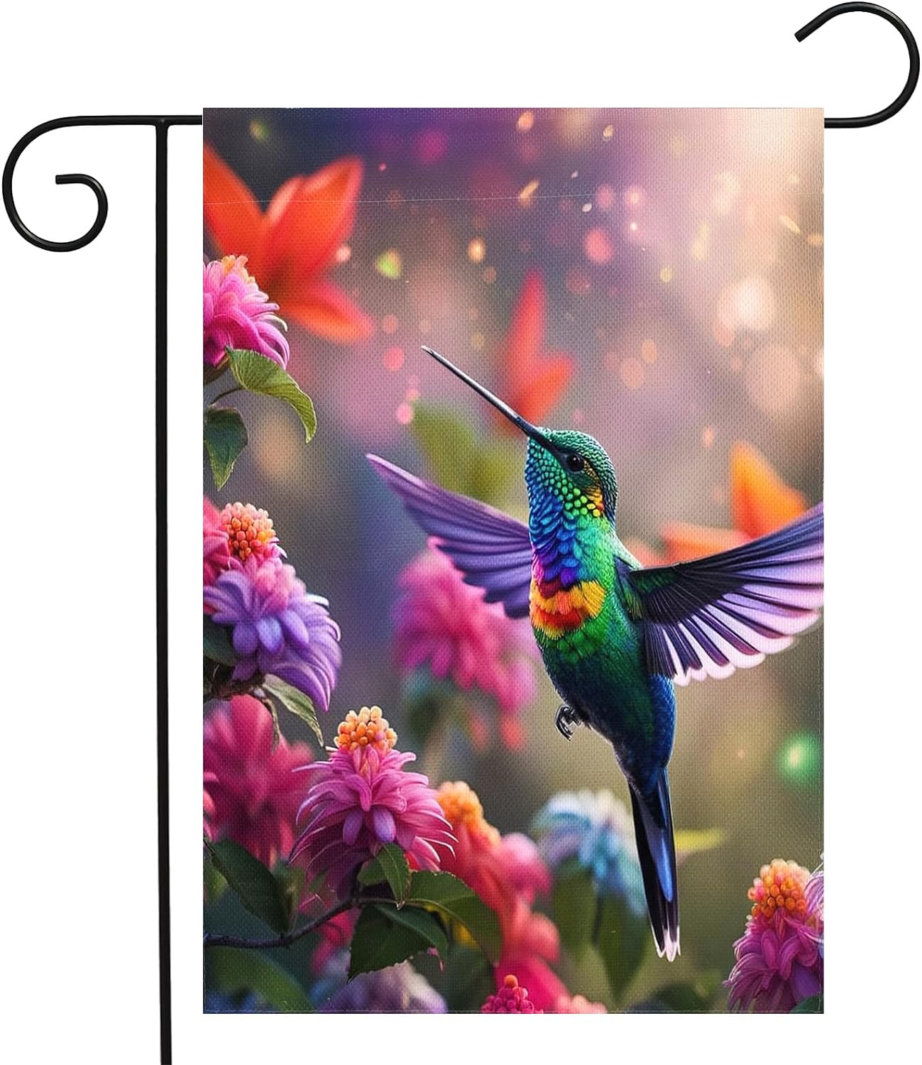 12x18 inch Hummingbird Garden Flags for Outside, Spring Summer Garden ...