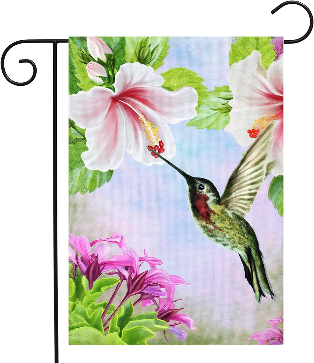 12x18 inch Hummingbird Garden Flags for Outside, Spring Summer Garden ...