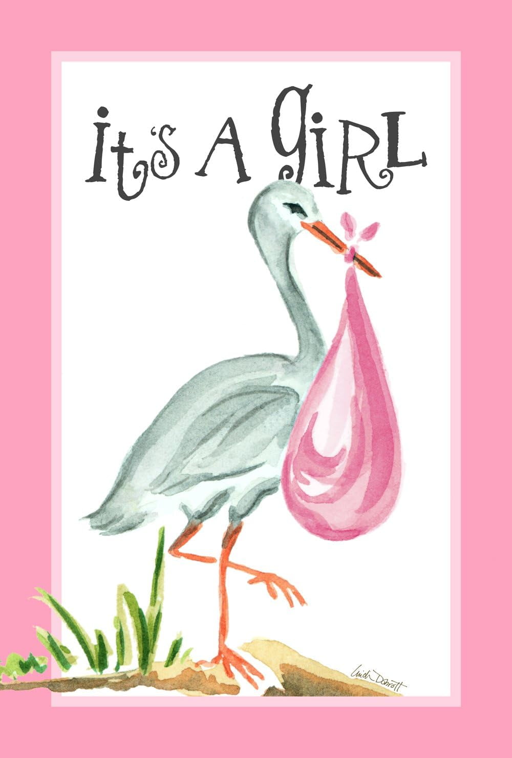 12x18 inch It's a Girl Baby Girl Flag Double Sided Baby Girl Garden ...