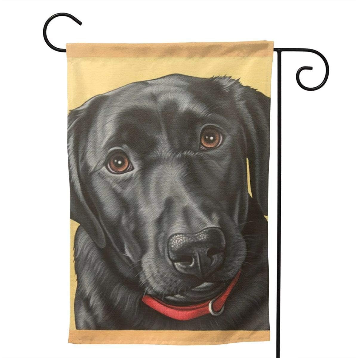 12x18 inch Labrador Dog Lab Art Black Seasonal Family Welcome Double ...