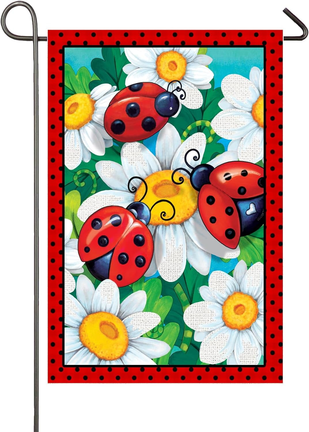 12x18 inch Ladybug Garden Flags for Outside Spring Summer Ladybugs ...