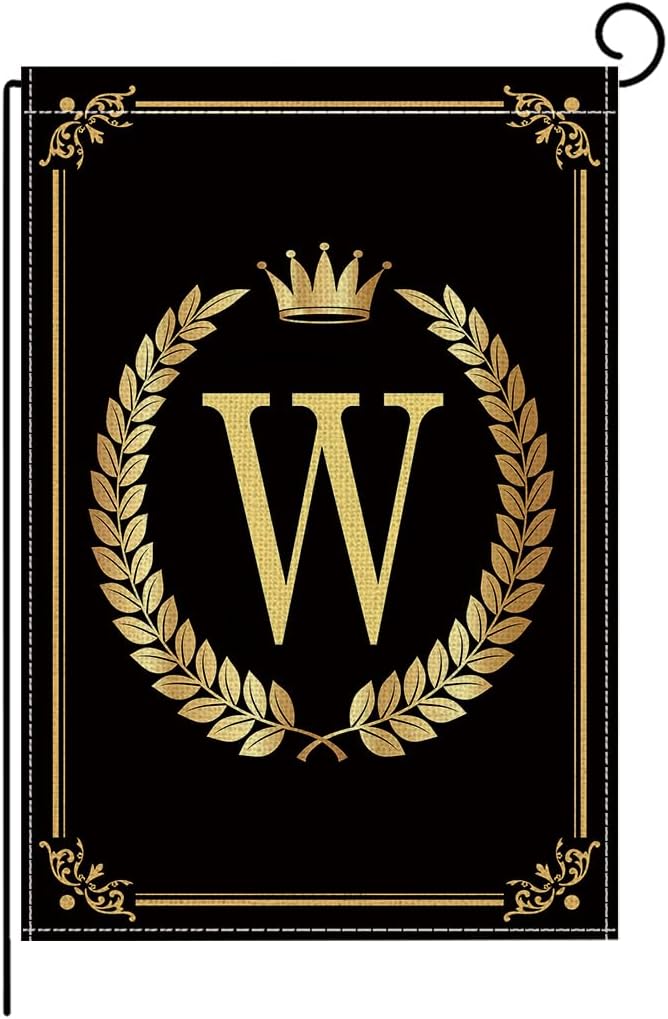 12x18 inch Monogram Letter M Garden Flag Double Sided for Outside ...