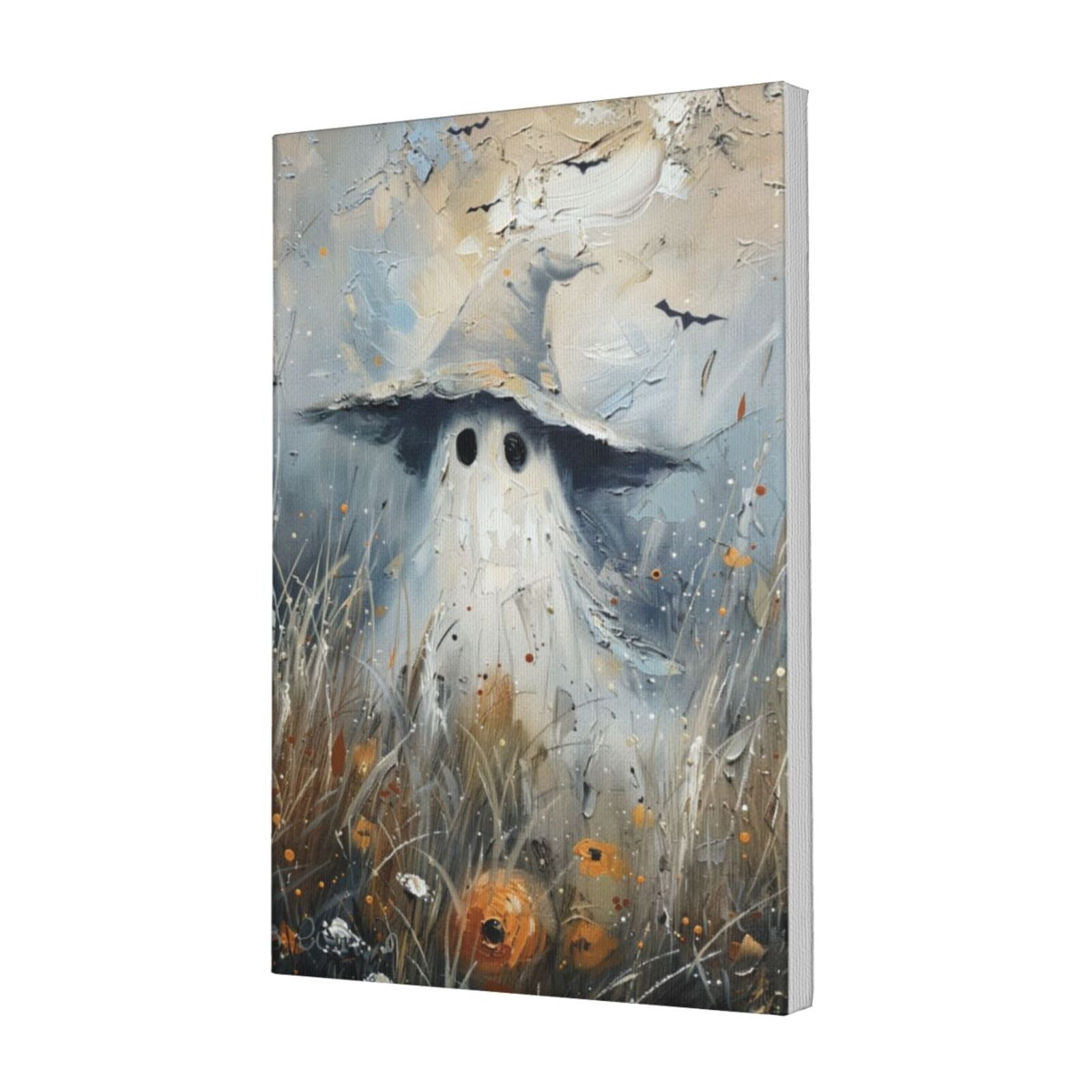 12x18 inch Oil Paintings Canvas Wall Art White Apparition Wearing A Hat ...