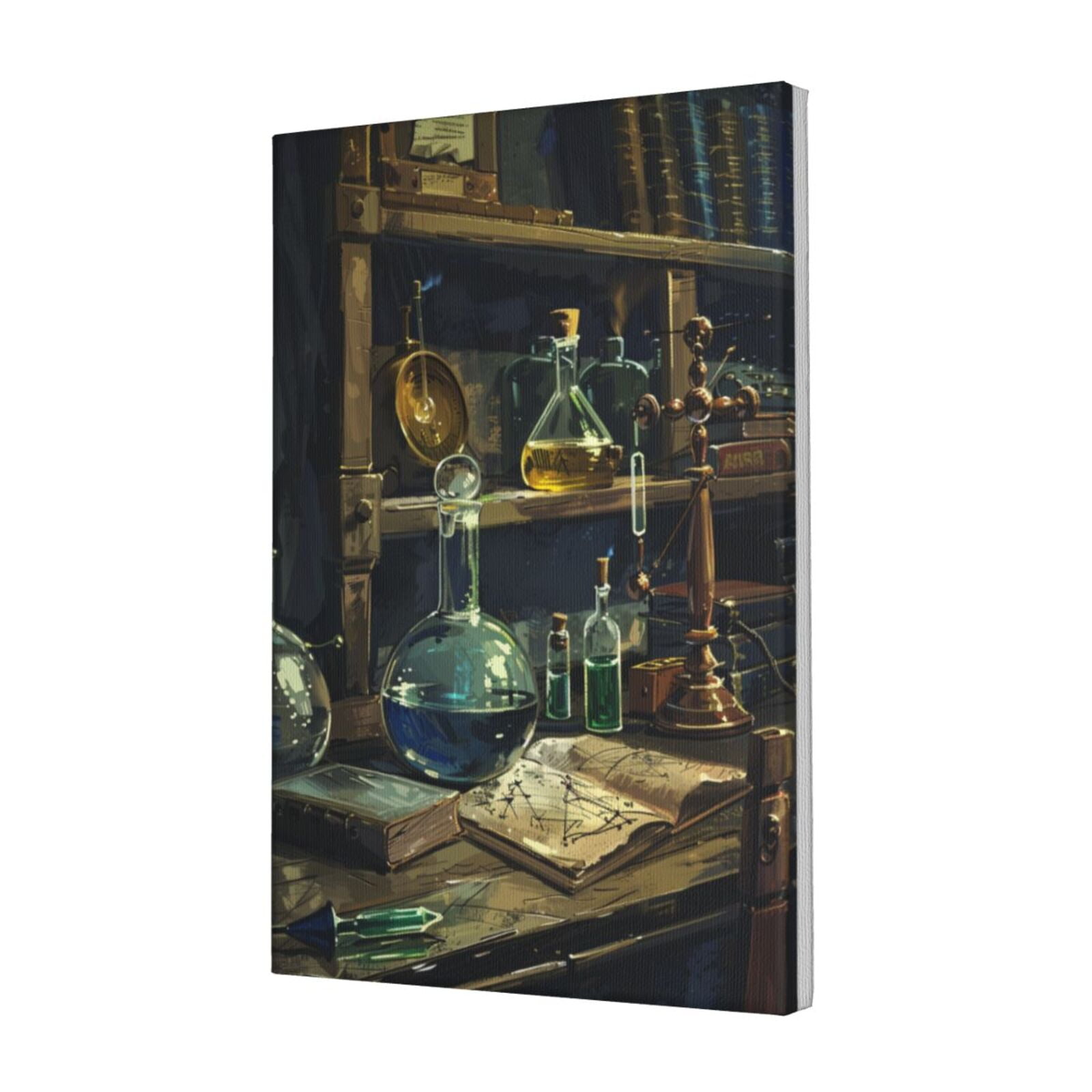 12x18 inch Oil Paintings On Canvas Chemical Vessels And Books ...