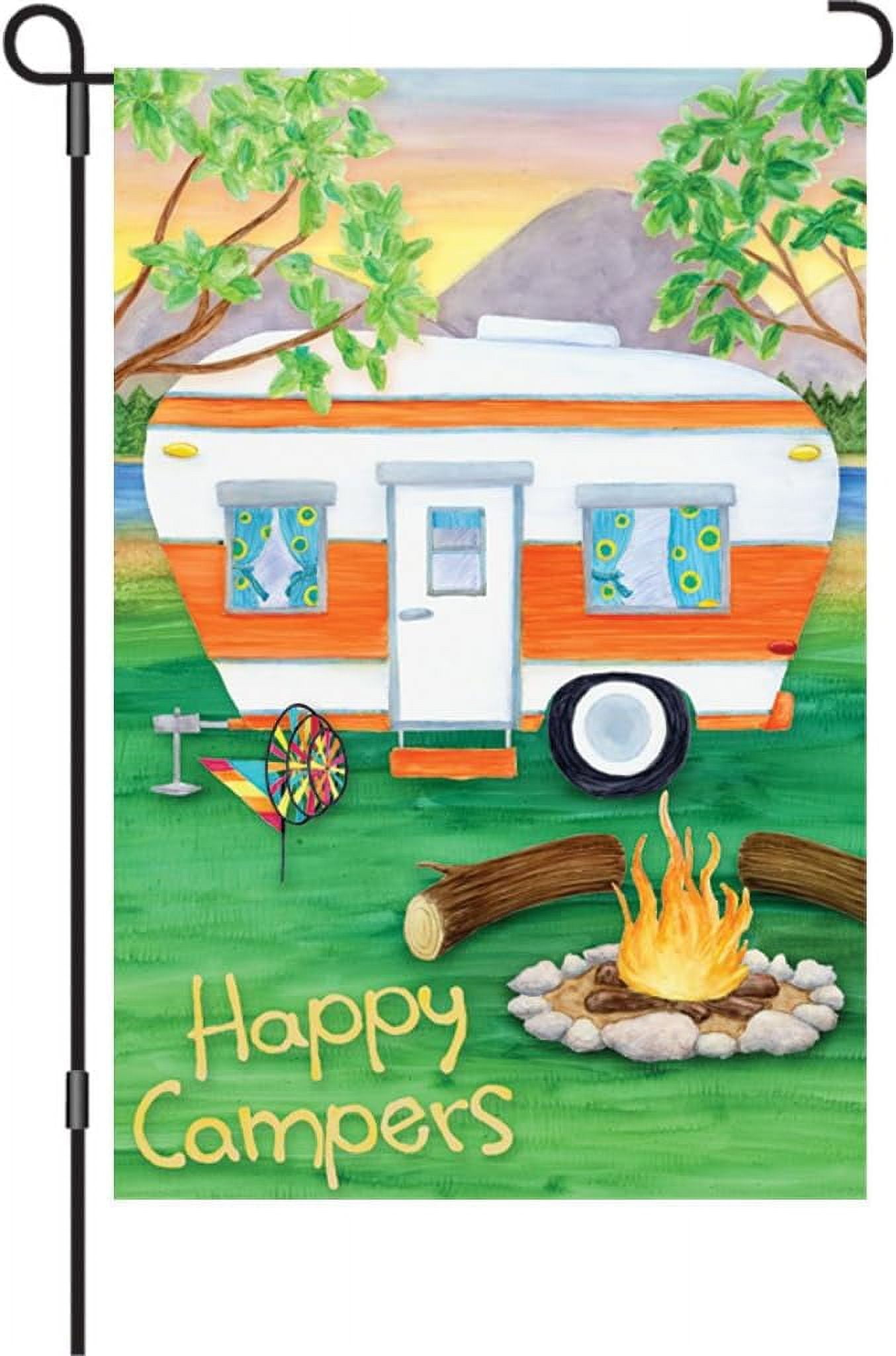 12x18 inch Premier Garden Premier Soft Flag, Happy Campers, 12 by 18 ...