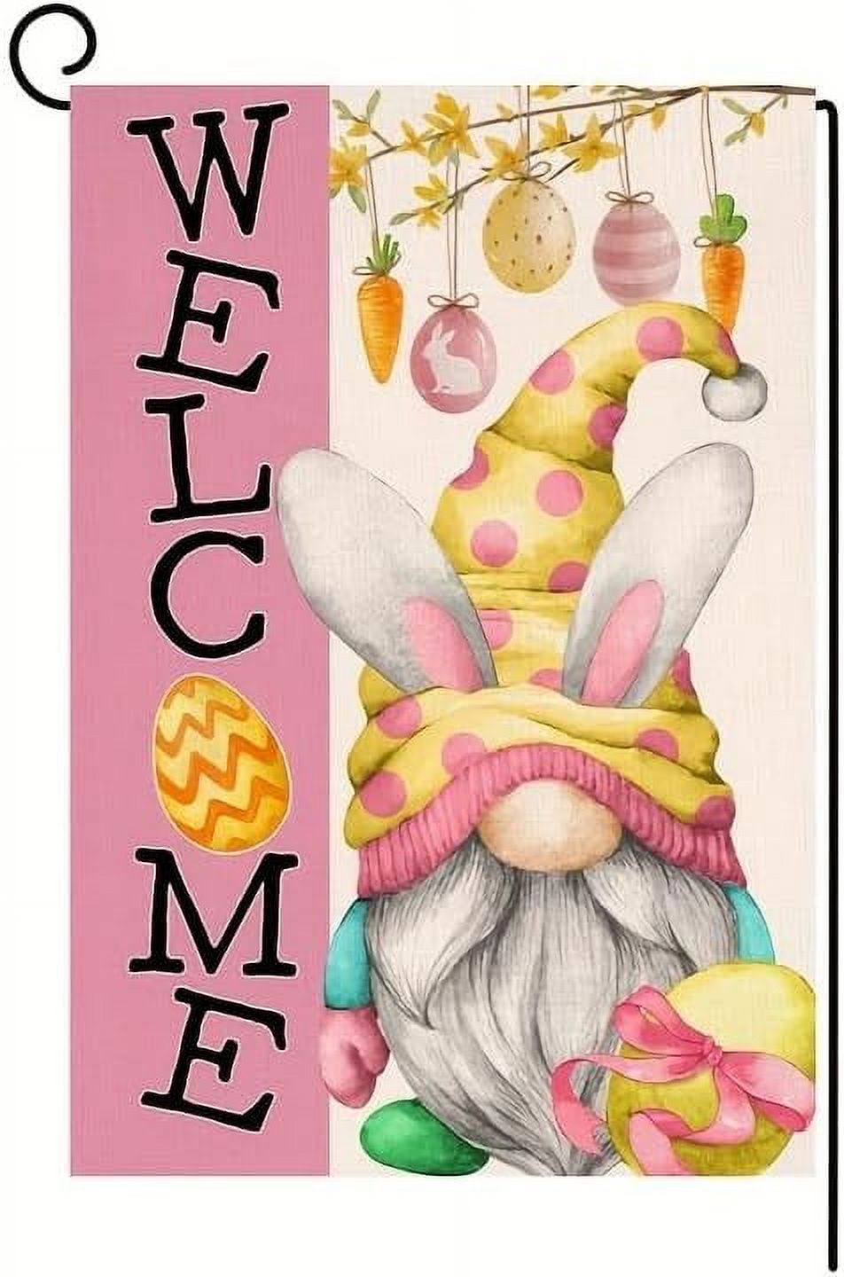 12x18 inch Spring Welcome Gnome Garden Flag Double Sided Outside ...