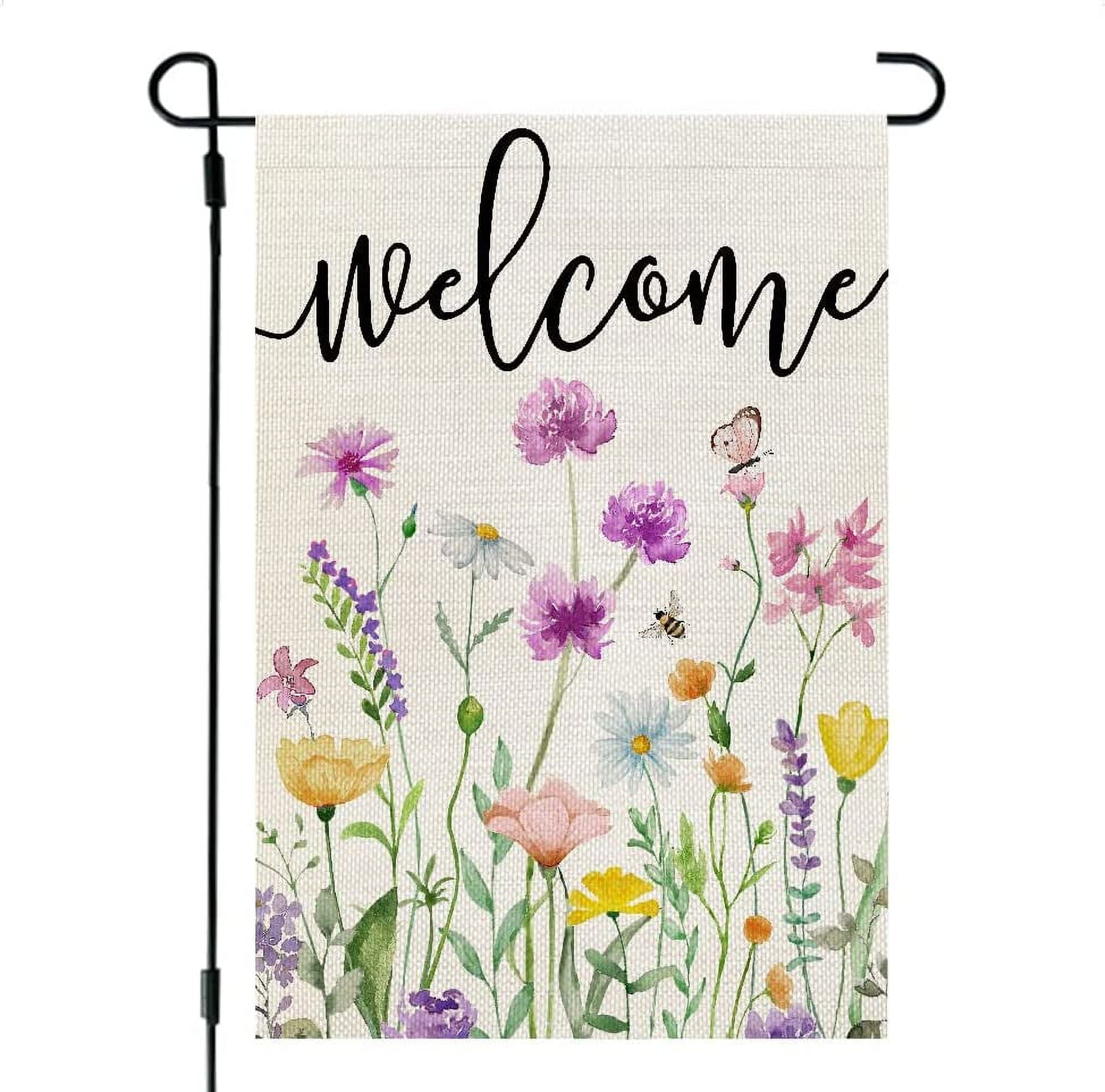 12x18 inch Spring Wildflower Garden Flag Floral Double Sided for ...