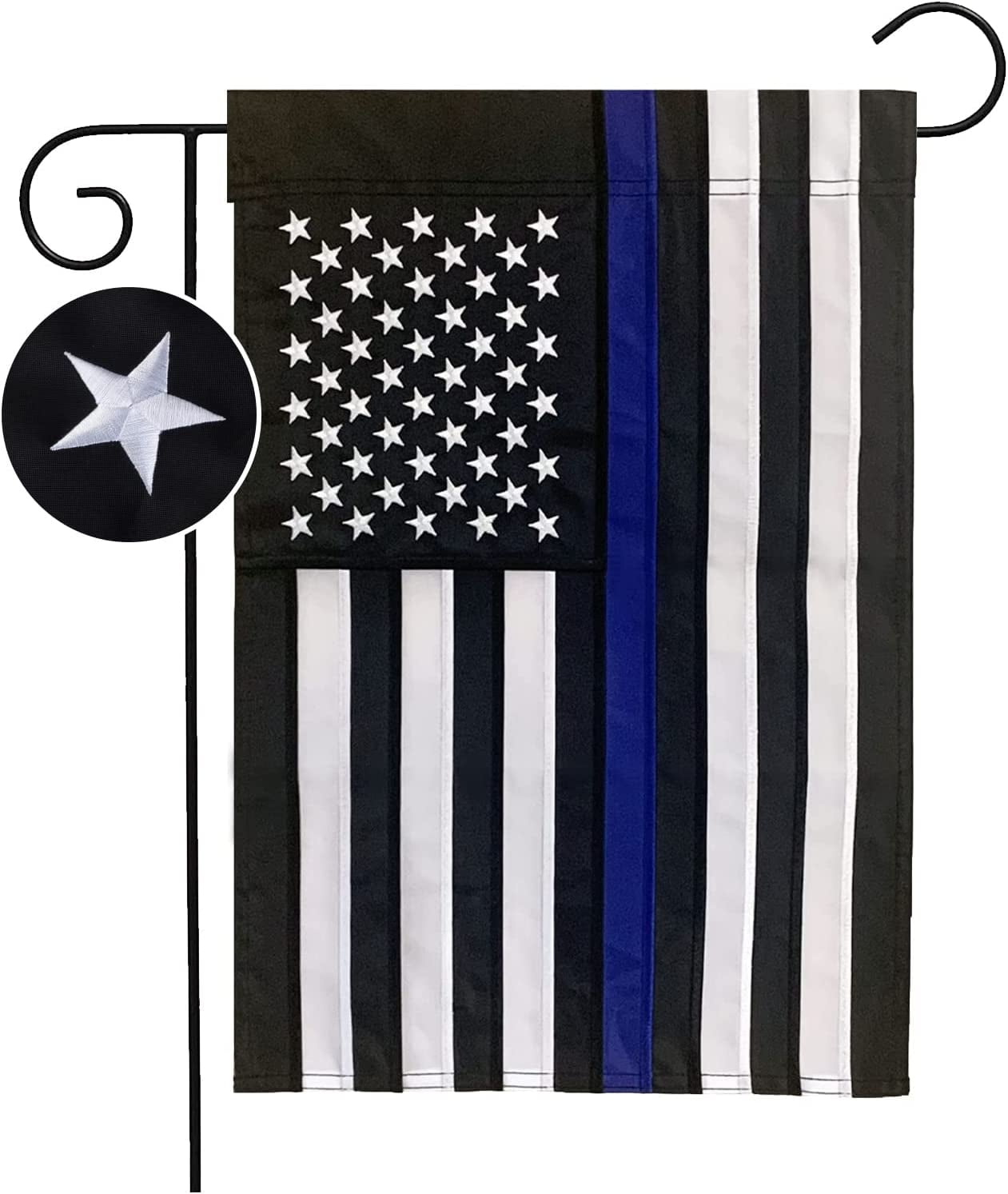 12x18 inch Thin Blue Line Garden Flag American Police Flags Double ...