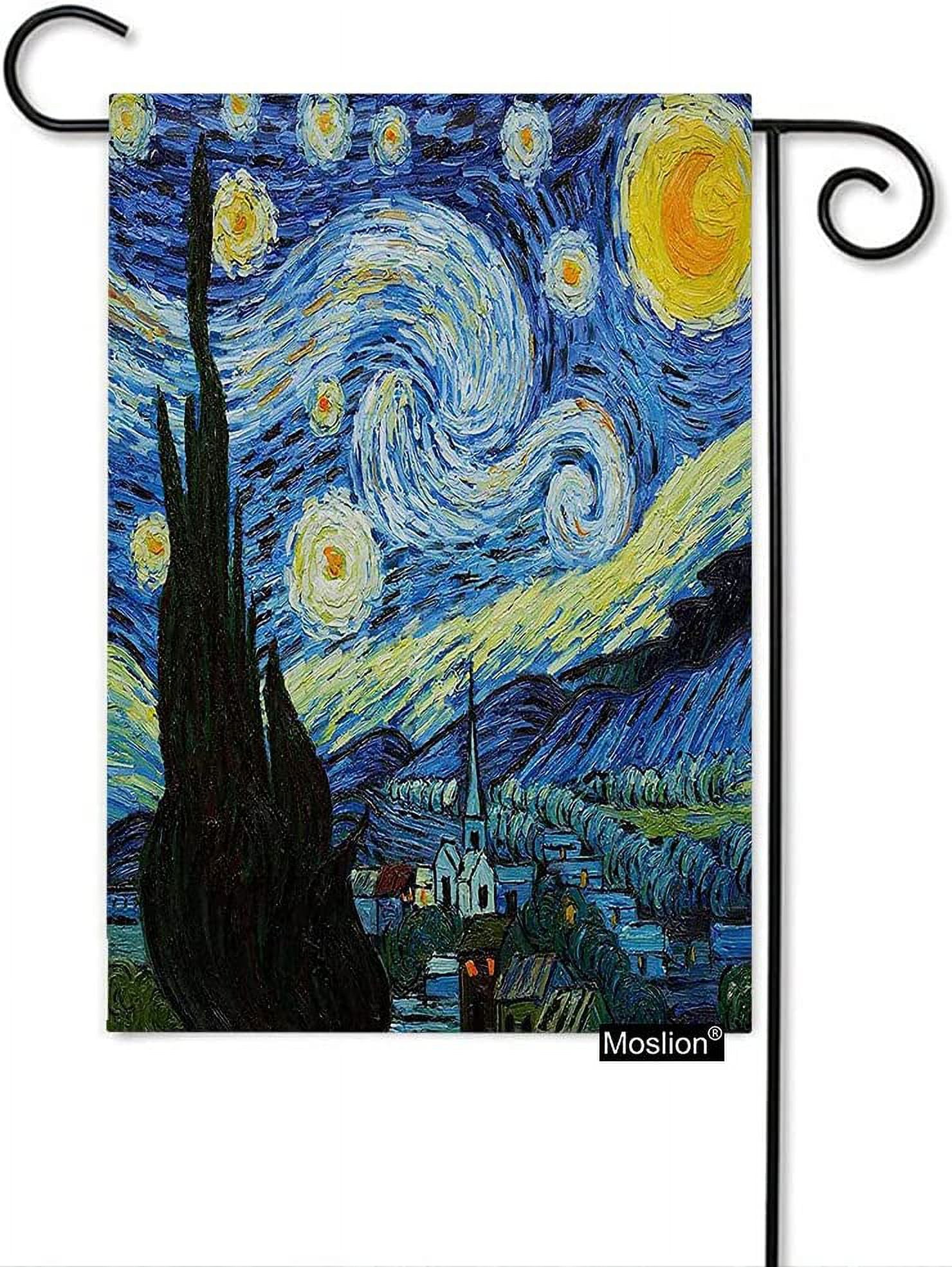 12x18 inch Van Gogh Garden Flags Double Sided Classic Arts Starry Night ...
