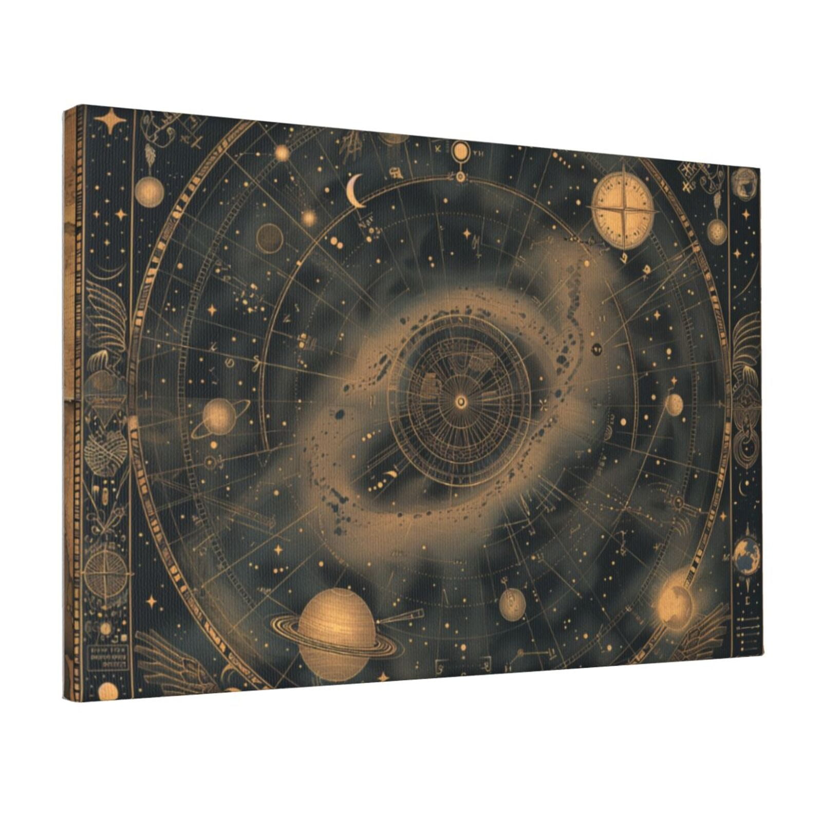 12x18 inch Vintage Universe Star Map Canvas Frameless Painting,Home ...