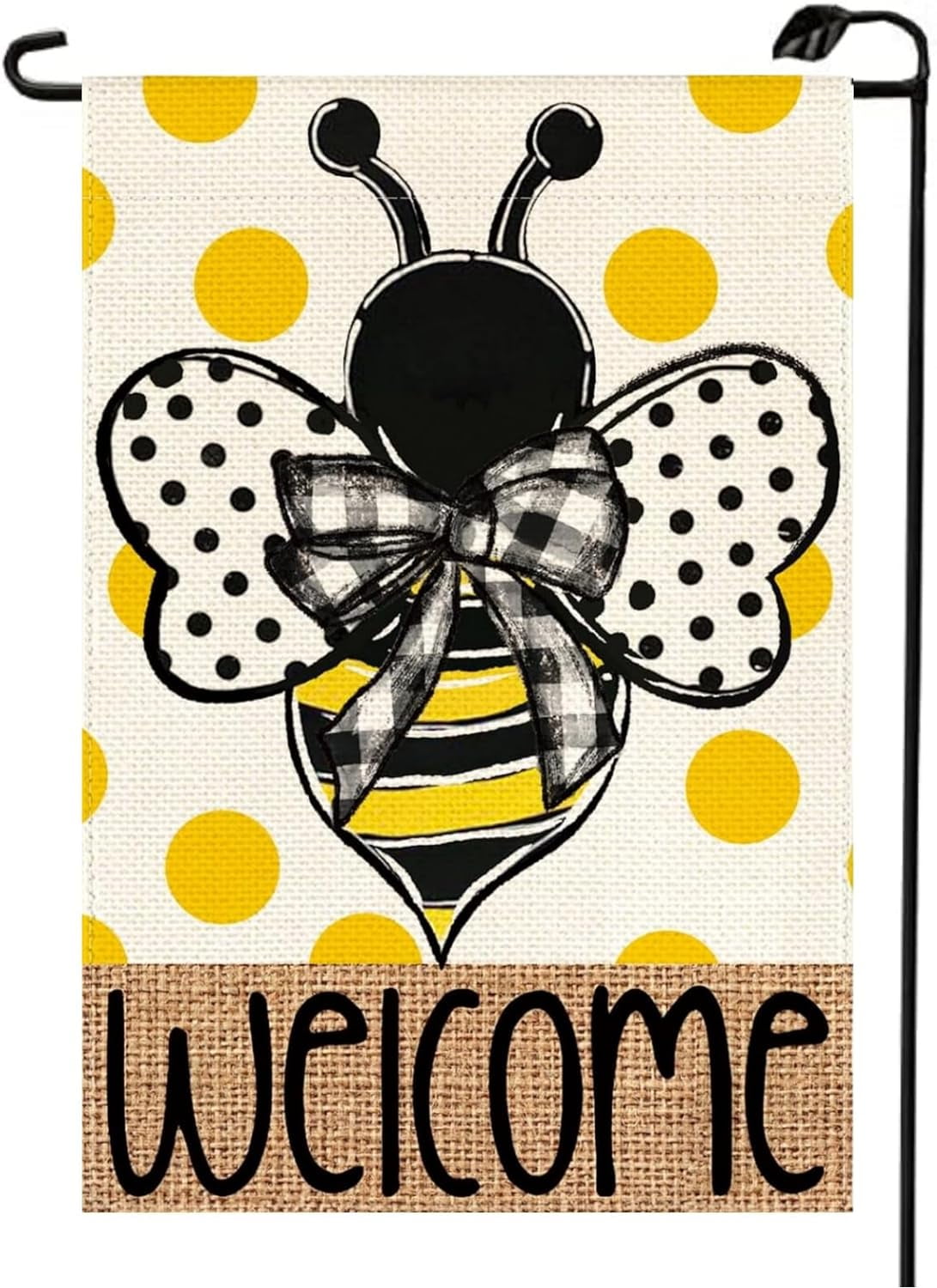 12x18 inch Welcome Summer Bee Garden Flag Double Sided Outside Small ...