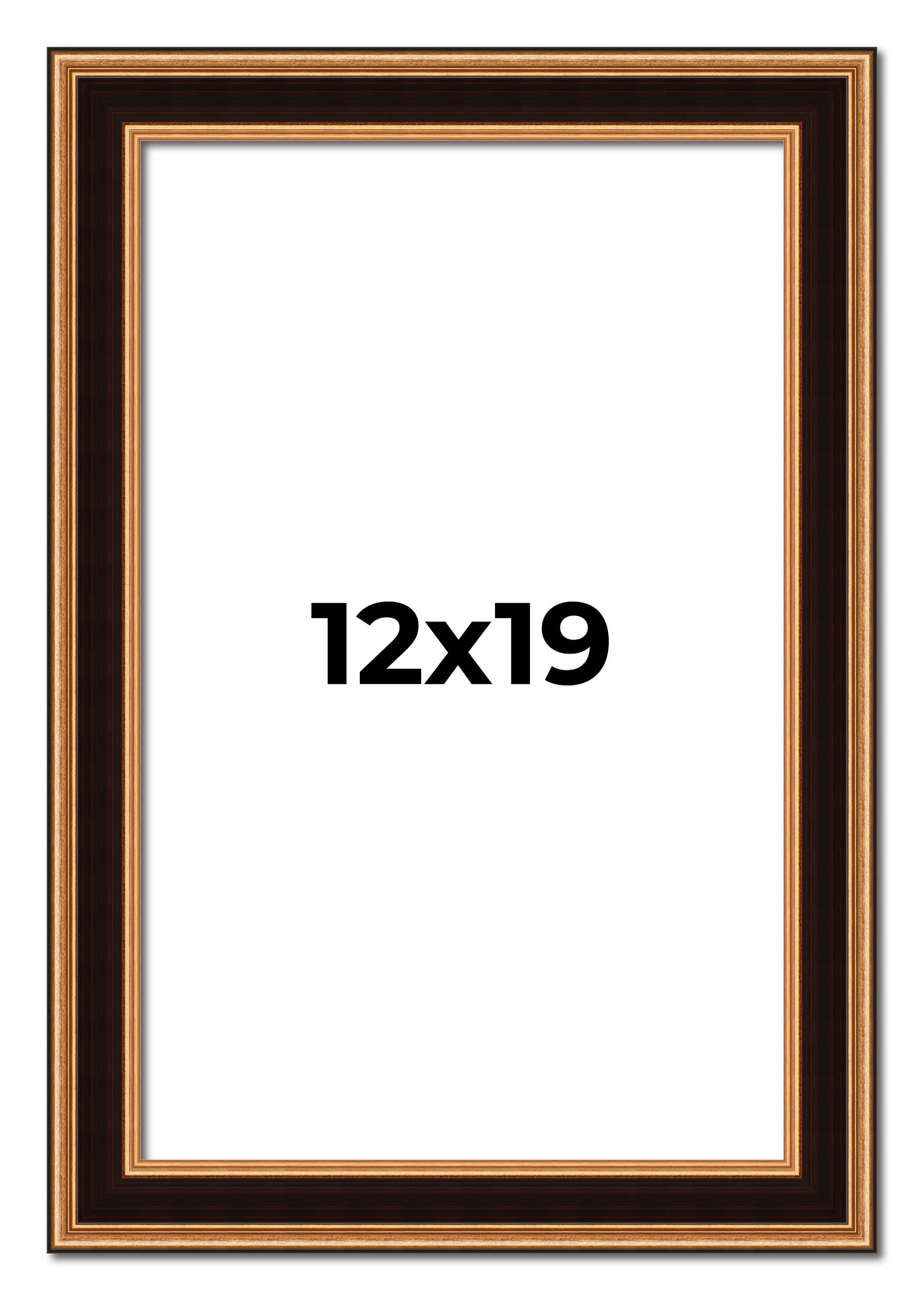 12x19 Frame Gold Brown Plein Air Vintage Solid Wood Picture Frame | 1. ...