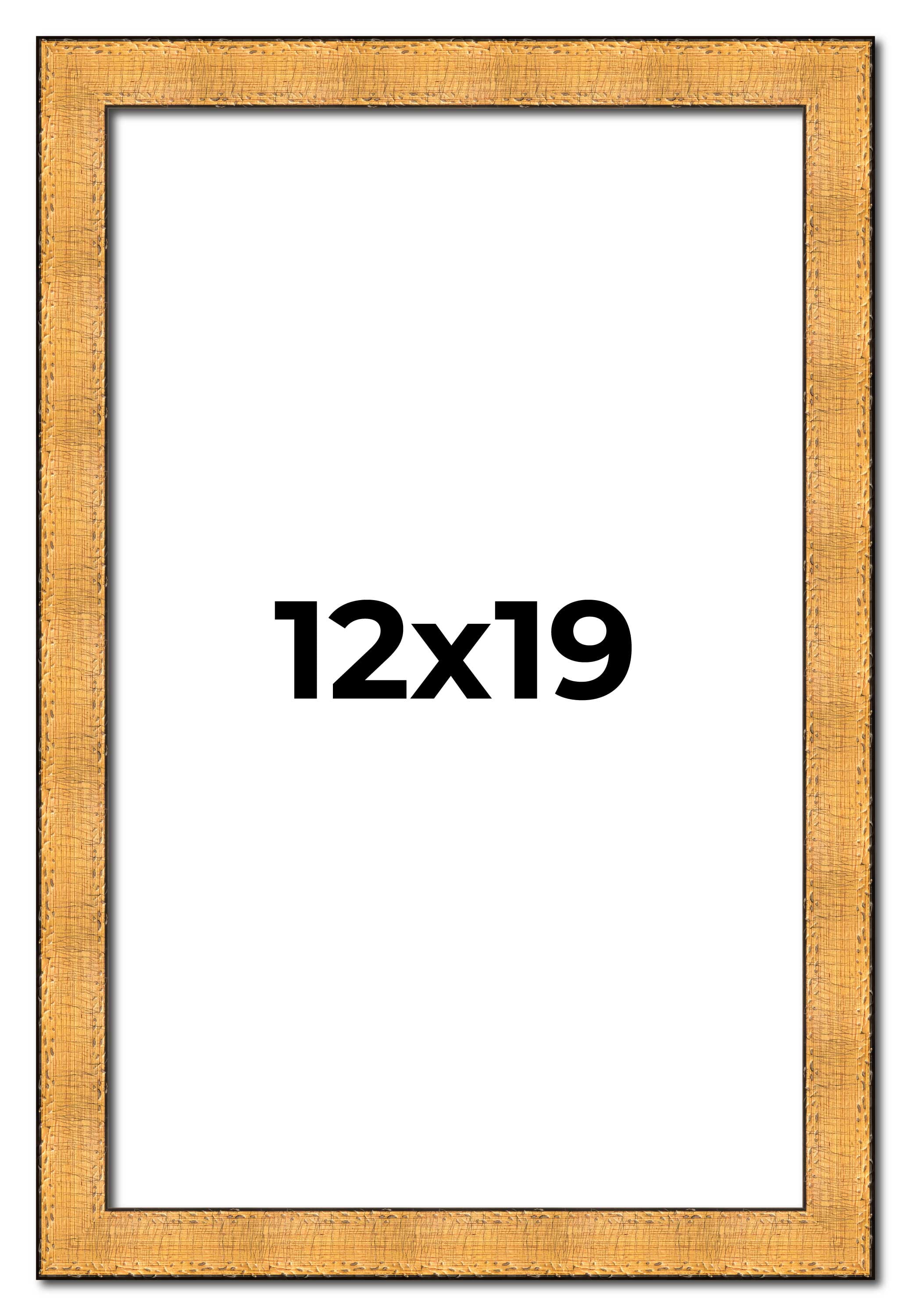 12x19 Frame Gold Rustic Solid Wood Picture Frame | 1.25 Inch Wide ...
