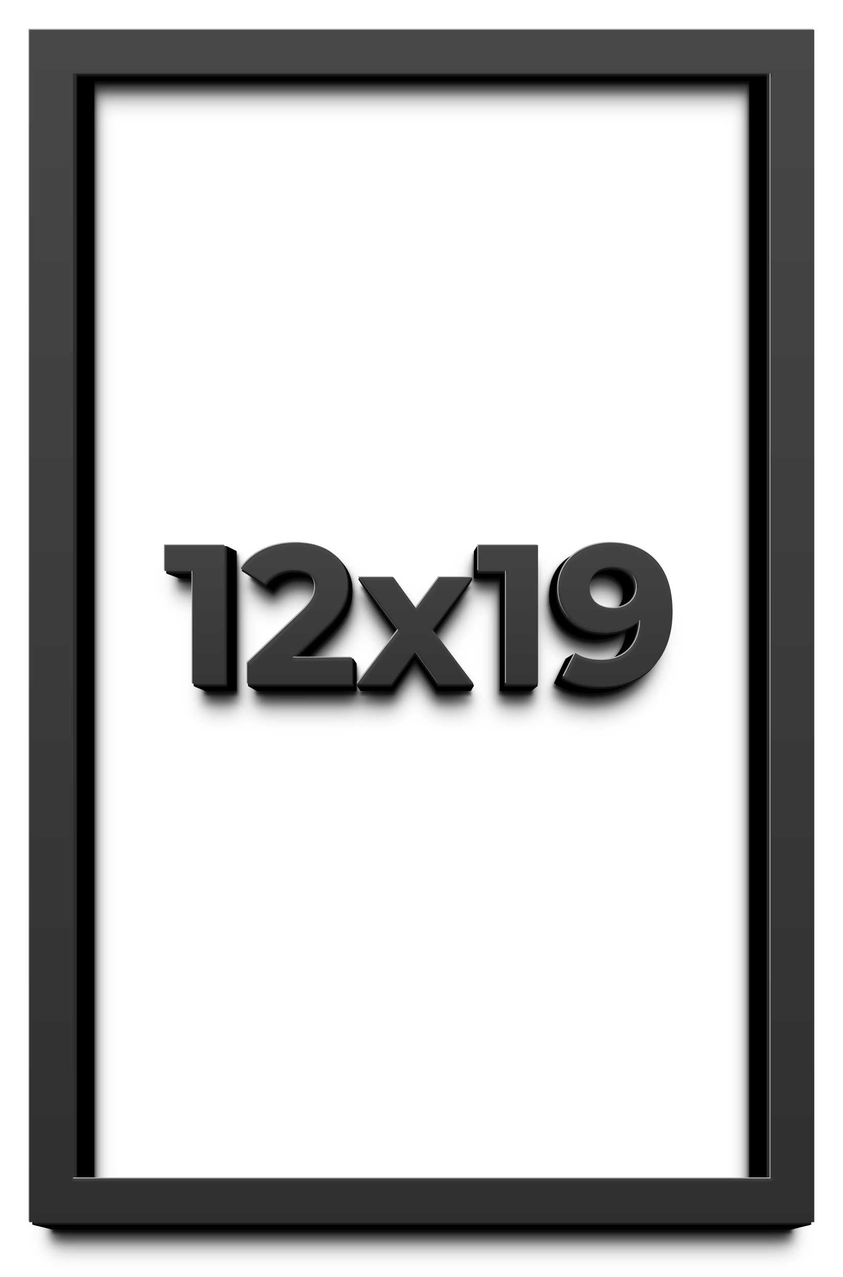 12x19 Shadow Box Frame Black | 2 Inches Deep Real Wood Contemporary ...
