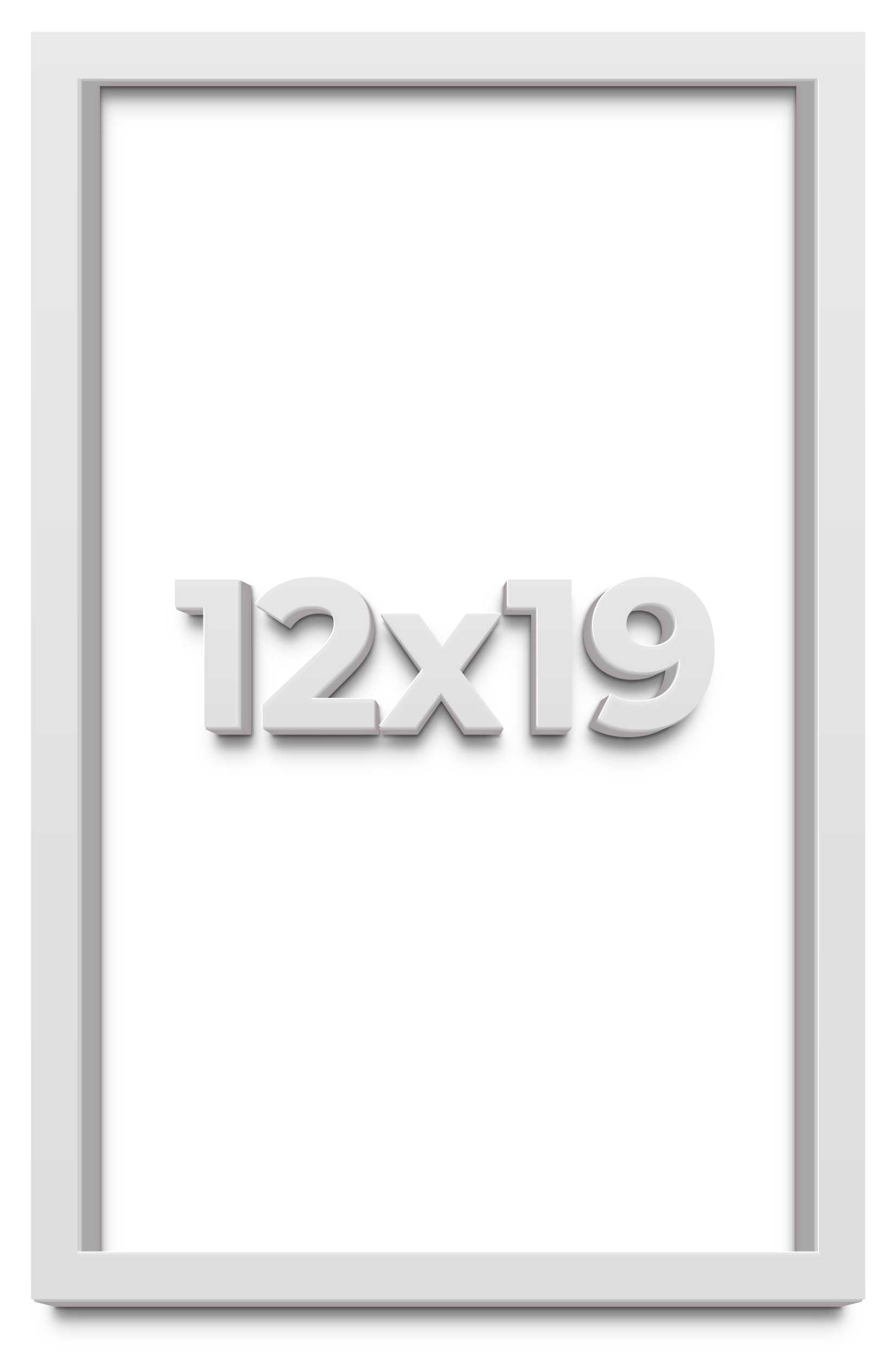 12x19 Shadow Box Frame White | 2 Inches Deep Real Wood Contemporary ...