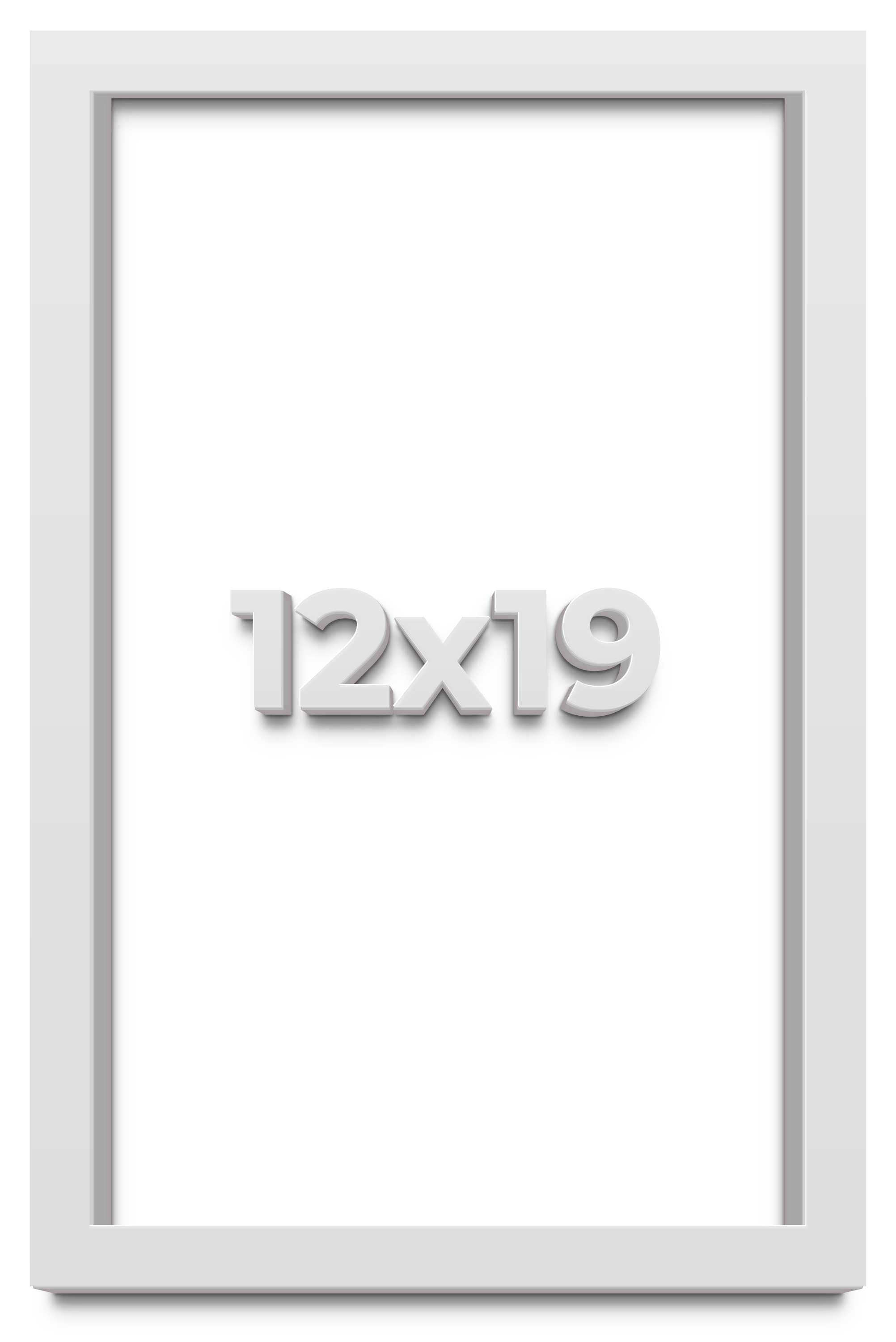 12x19 Shadow Box High Gloss White Display Frame | 1.625 Inches Deep | 1 ...