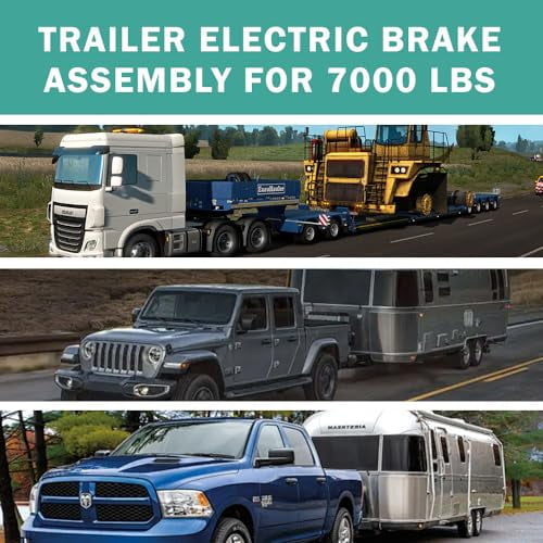 12x2 Electric Trailer Brake Assembly for 7000 lbs Axle Trailer Brakes ...
