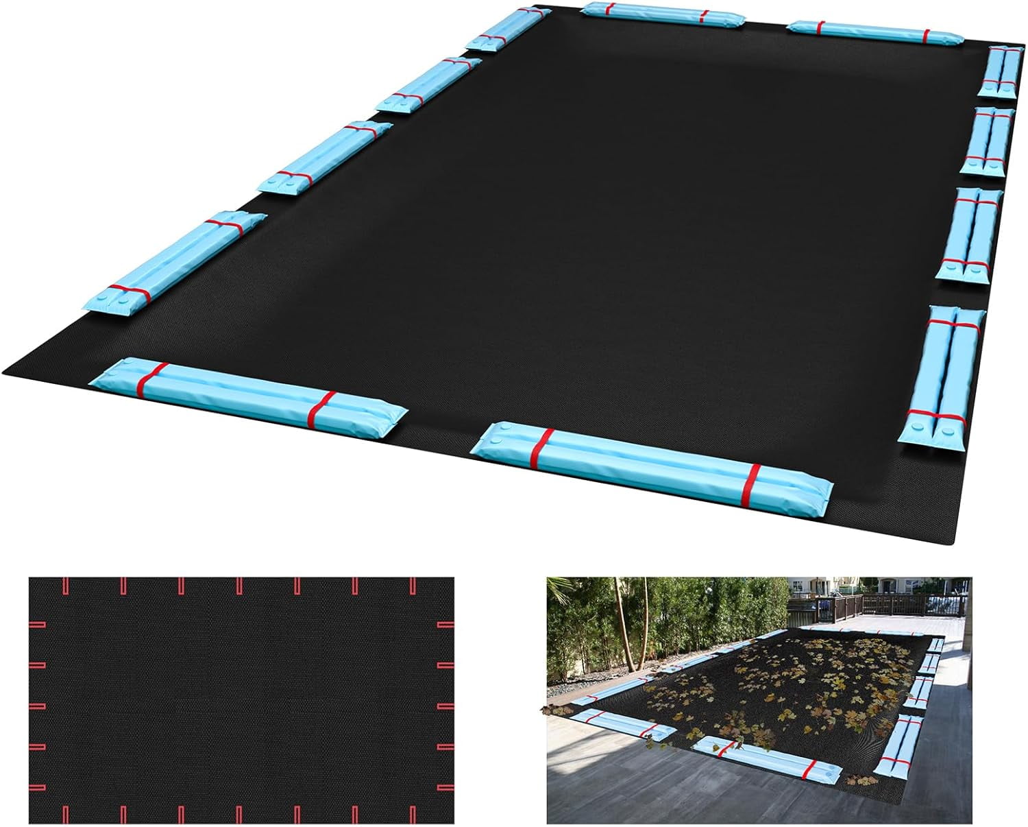 12x20 FT Pool Covers for Inground Pools, Rectangular Swimming Pool ...