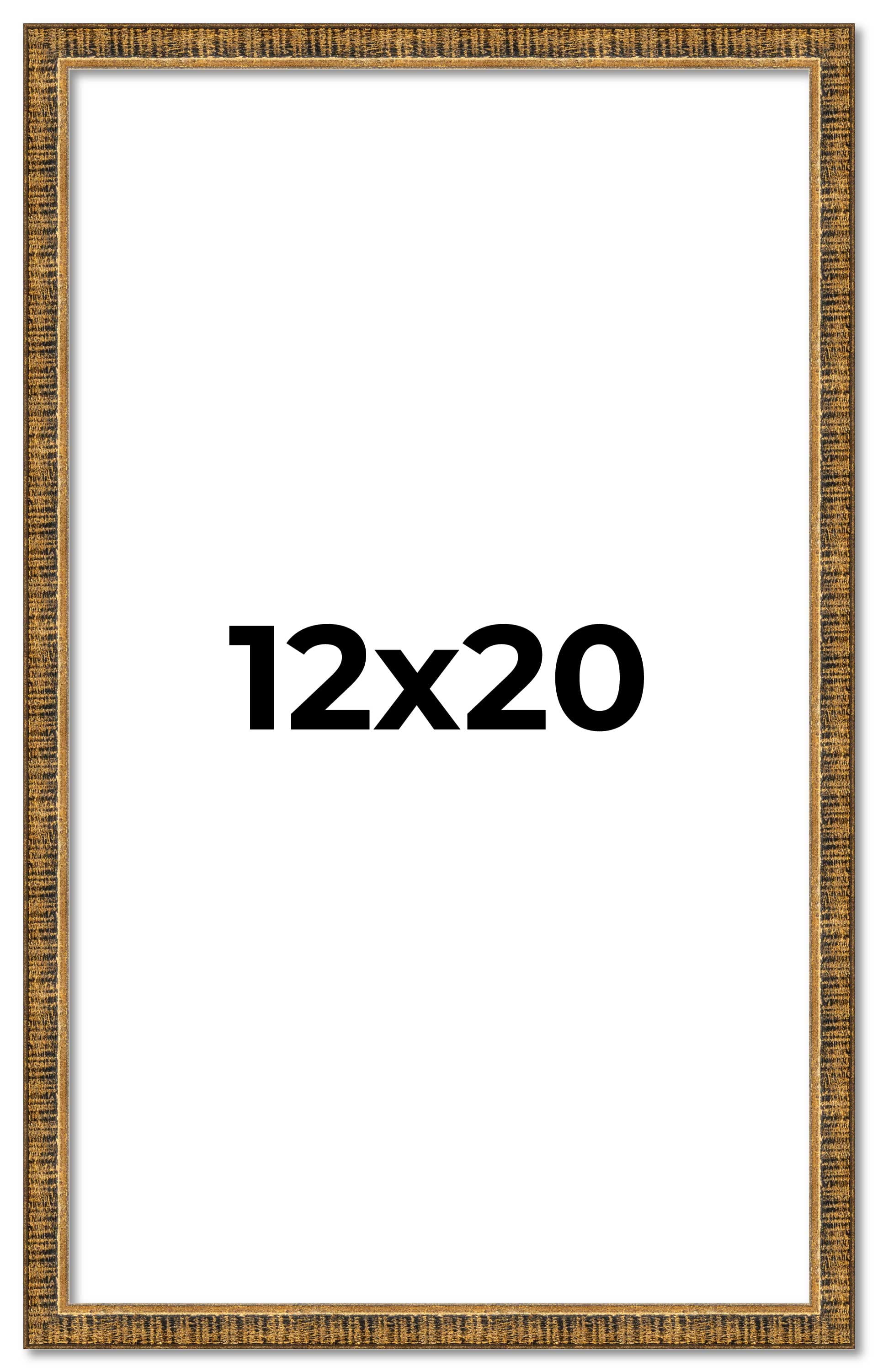 12x20 Frame Gold Kingsley Distressed Solid Wood Picture Frame Width 0. ...