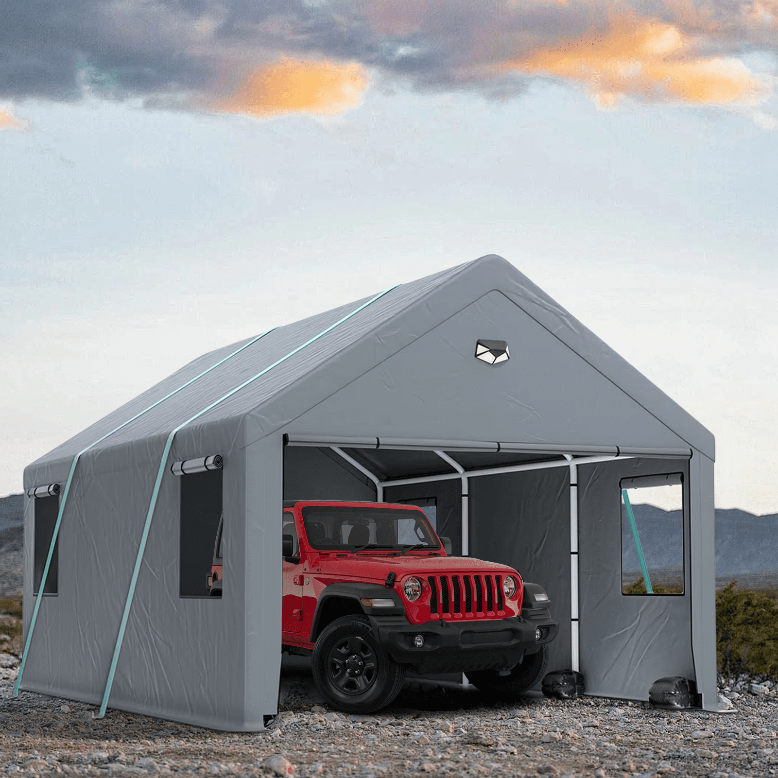 12x20 Heavy Duty Carport Canopy - Extra Large Portable Car Tent Garage ...