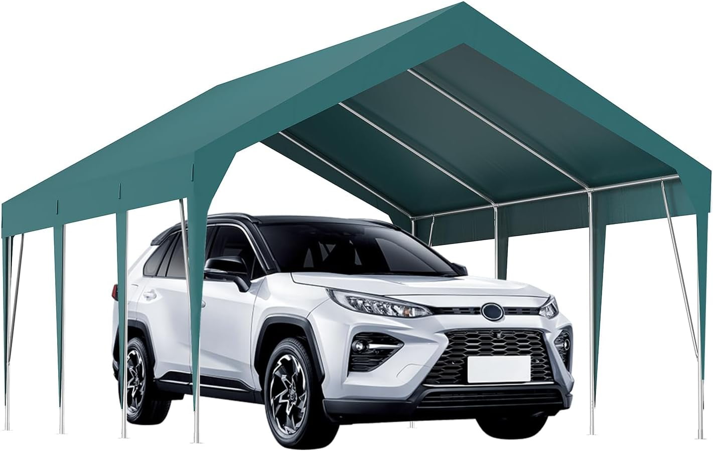 12x20 Heavy-Duty Portable Carport Canopy Garage – Waterproof & UV ...