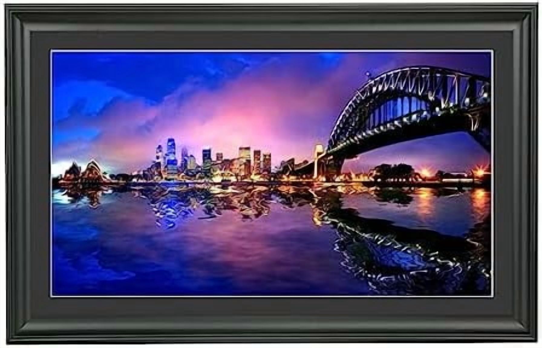 12x20 Panoramic Picture Frames Solid Wood with 10x18 Black Mat ...