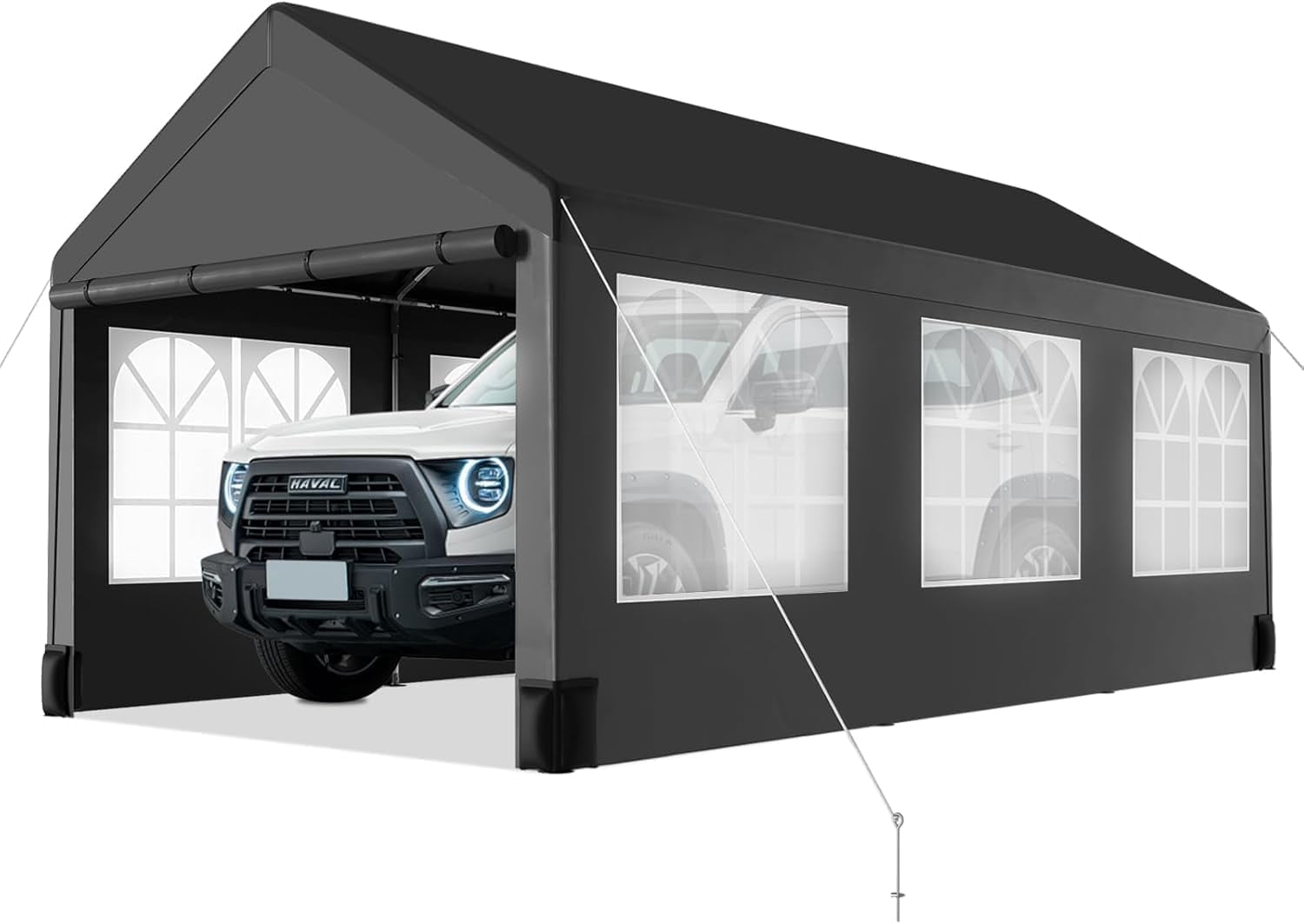 12x20FT All Weather Carport Canopy Heavy Duty, Portable Car Canopy Car ...