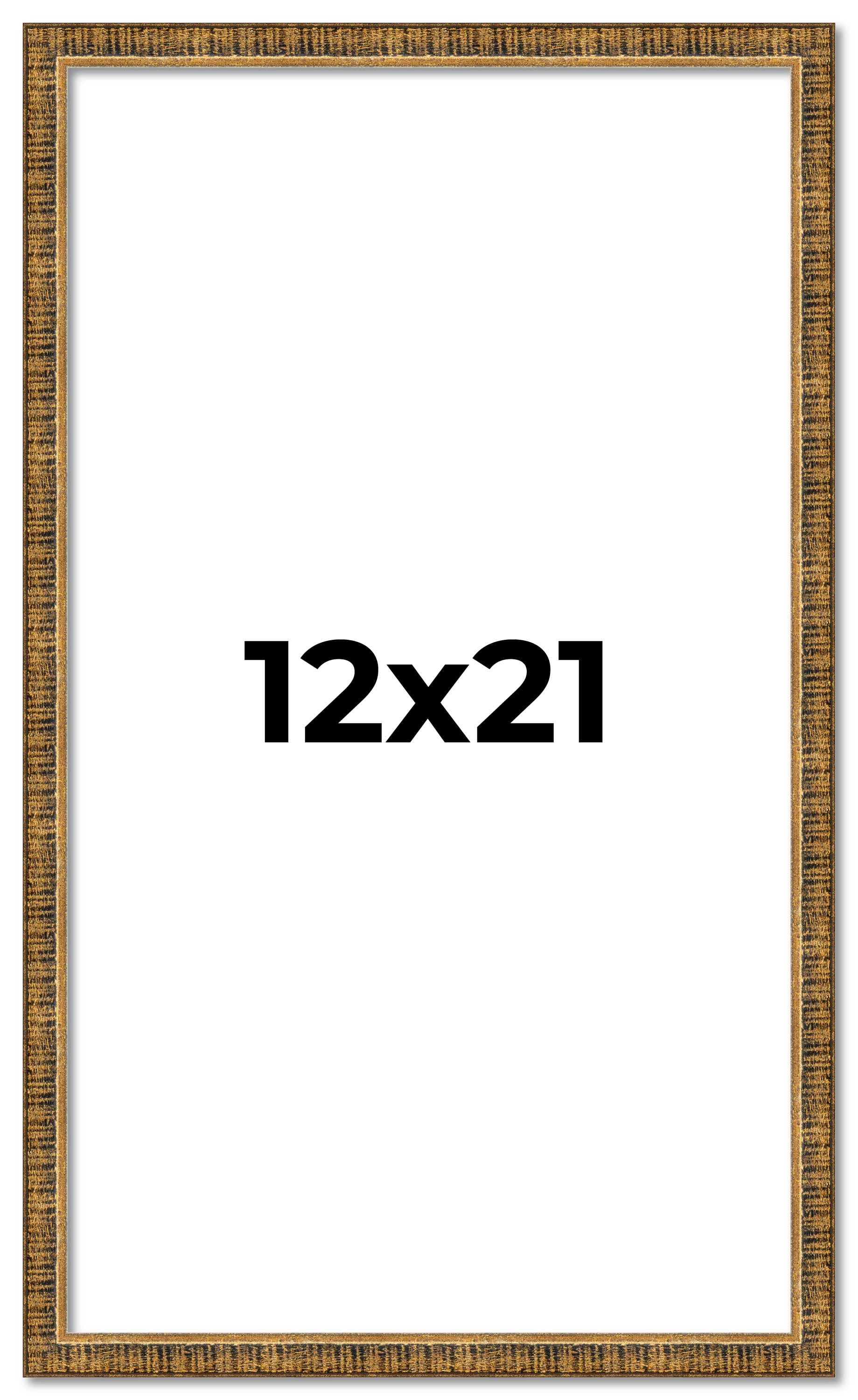 12x21 Frame Gold Solid Wood Picture Frame - Complete Modern Photo Frame ...