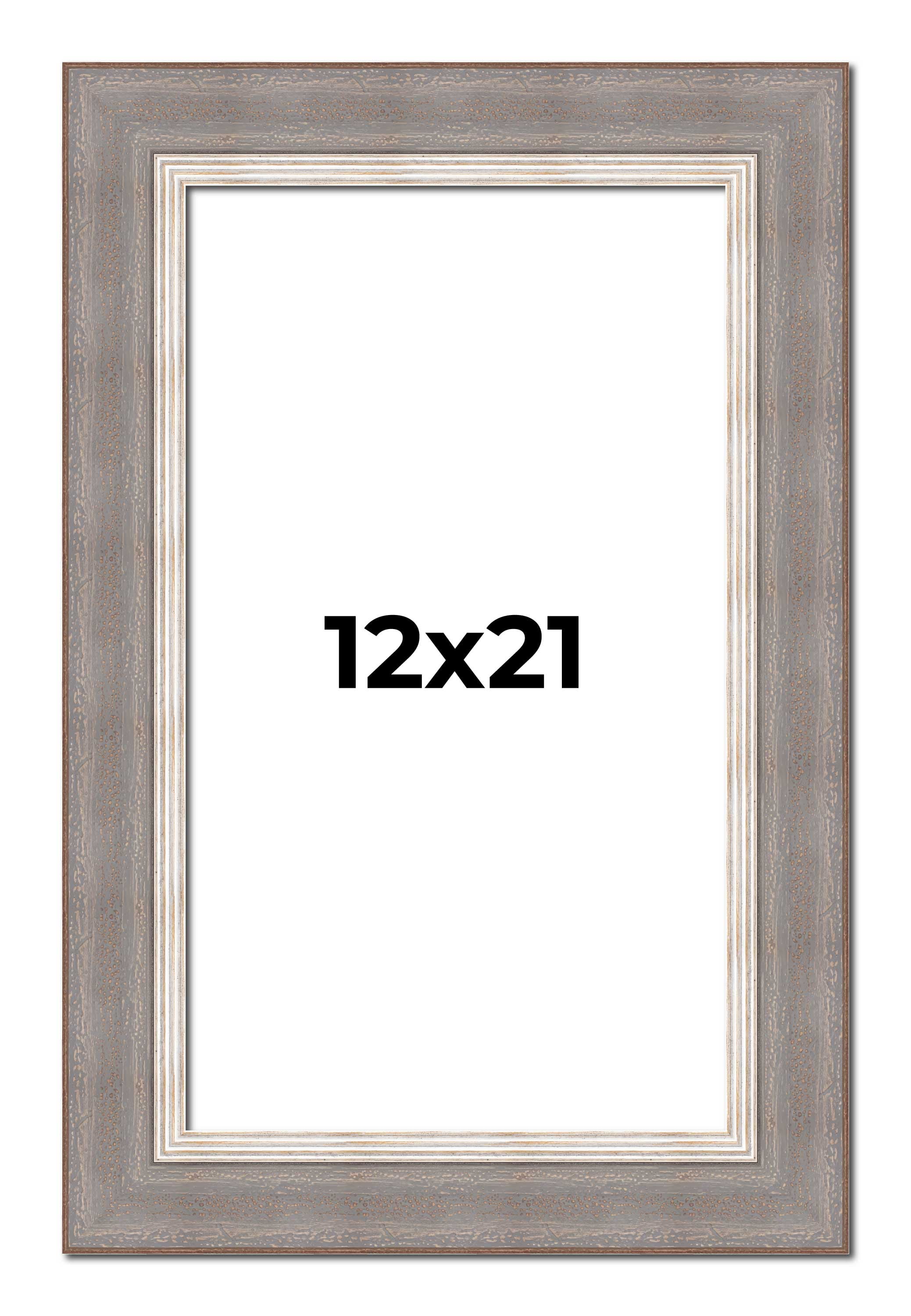 12x21 Frame Grey Real Wood Picture Frame Width 2.75 Inches | Interior ...