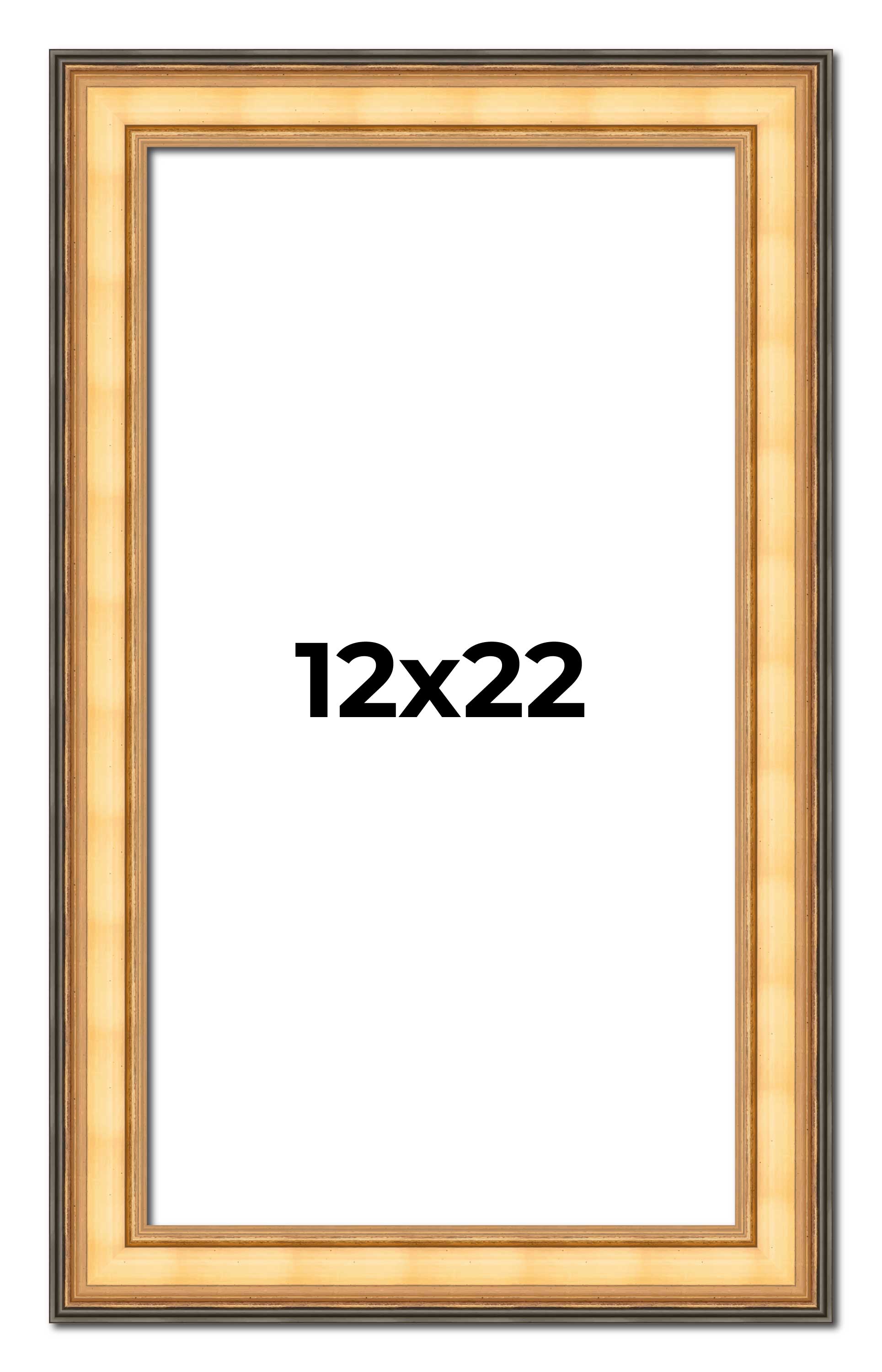 12x22 Frame Gold Plein Aire Solid Wood Picture Frame Width 2 Inches ...