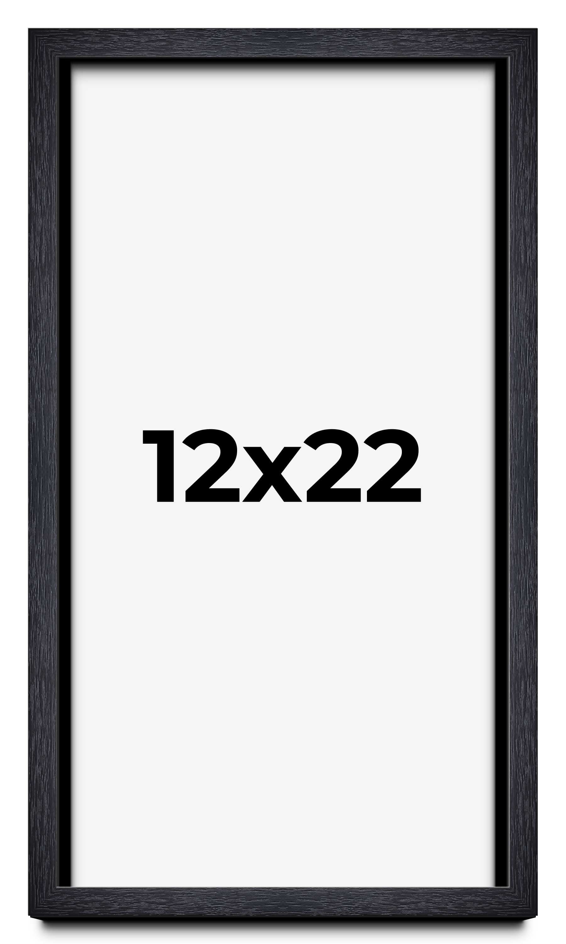 12x22 Shadow Box Frame Black | 1 Inches Deep Real Wood Farmhouse ...