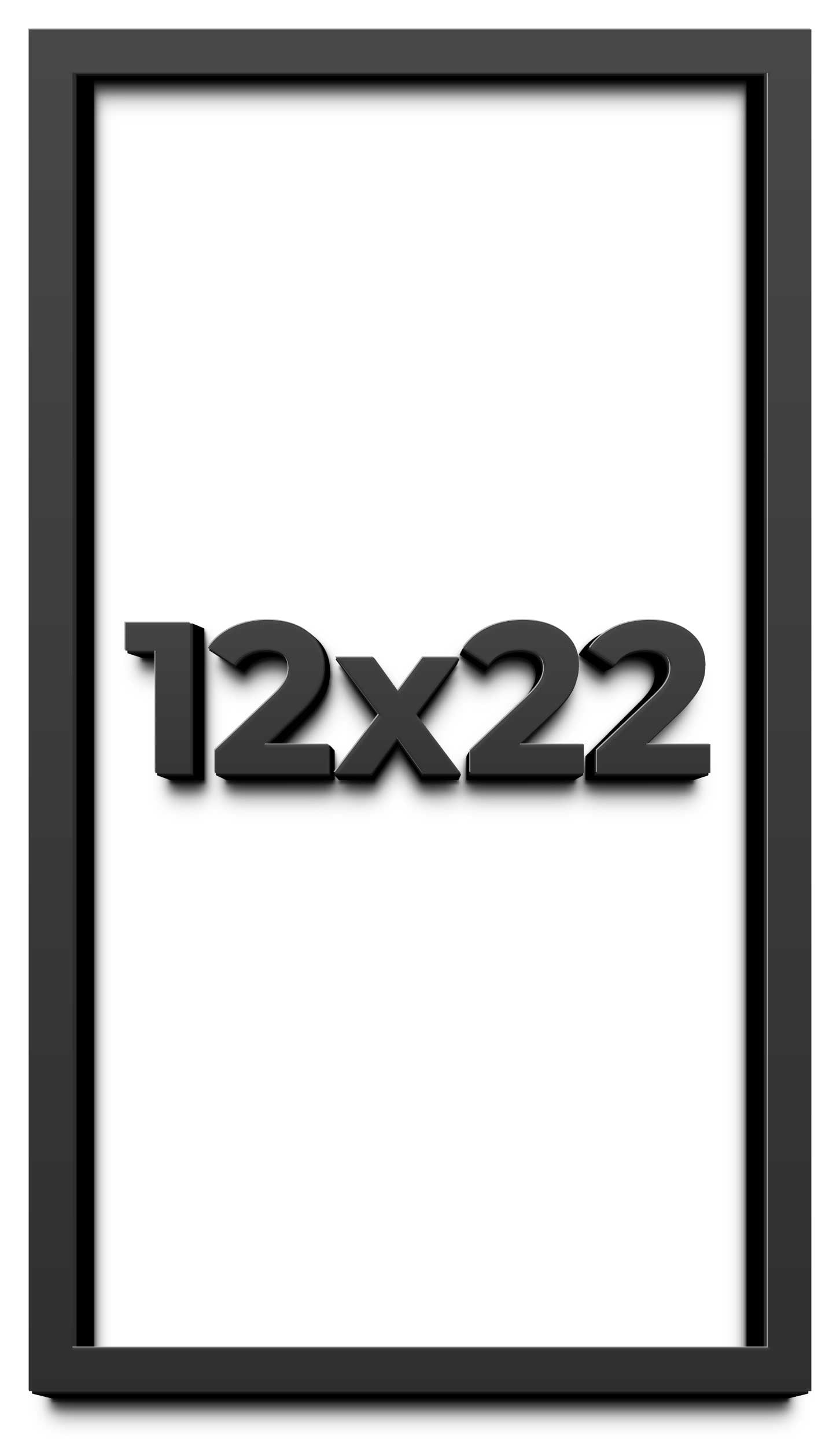 12x22 Shadow Box Frame Black | 2 Inches Deep Real Wood Contemporary ...