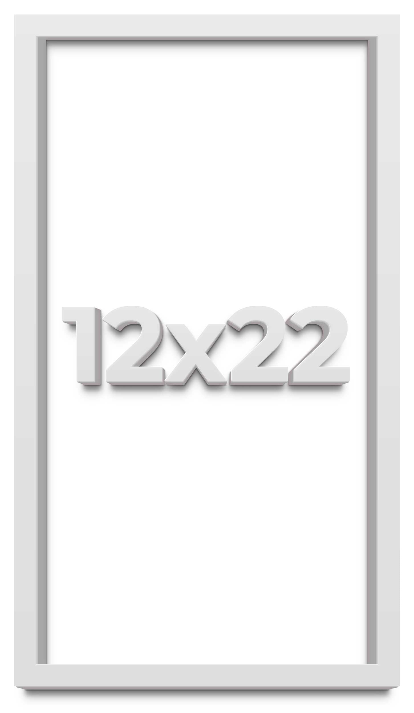 12x22 White Shadowbox Frame - Interior Size 12x22 by 1.5 Inches - Made ...