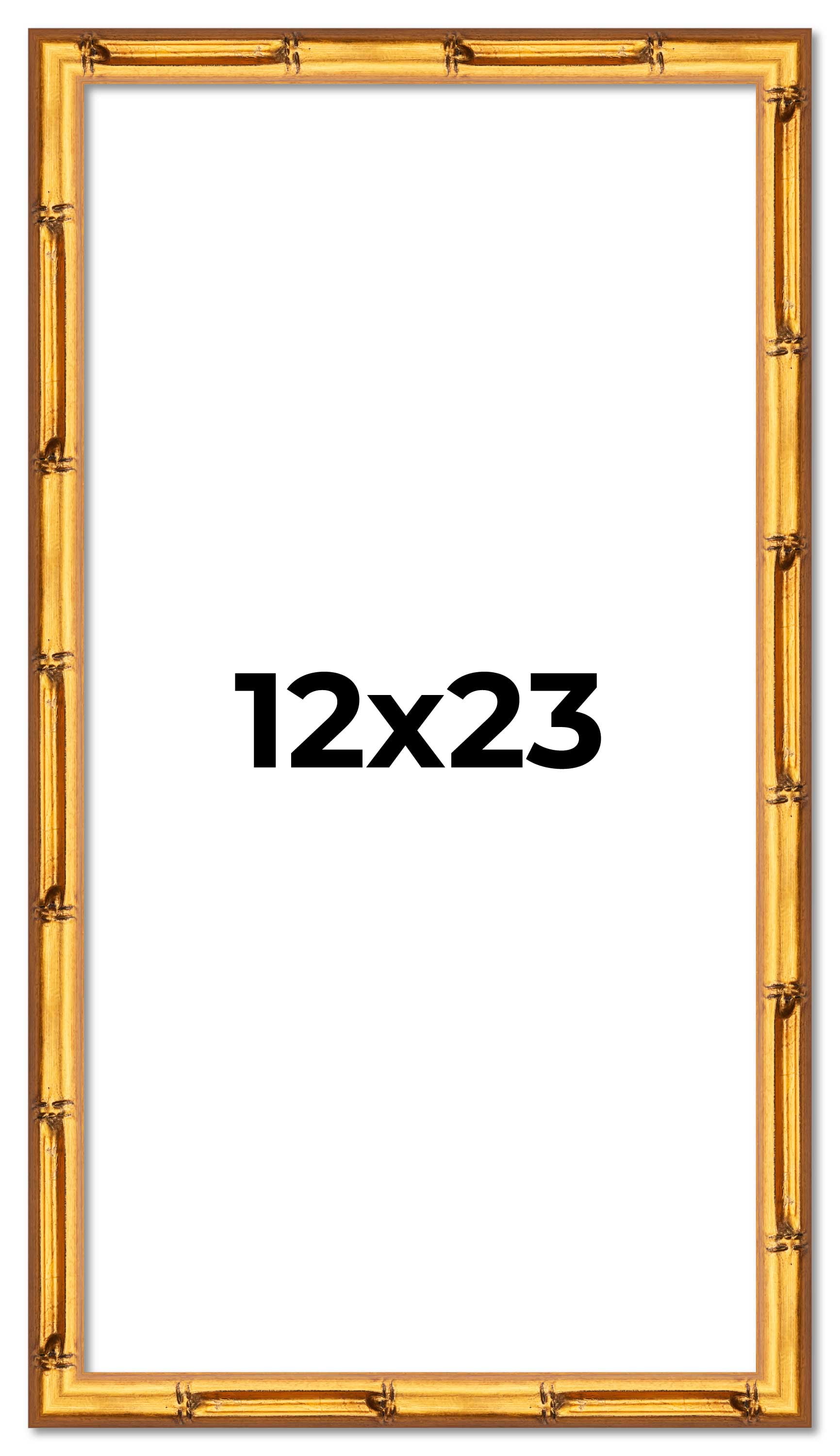 12x23 Frame Gold Bamboo Solid Wood Picture Frame | 1 Inch Moulding ...