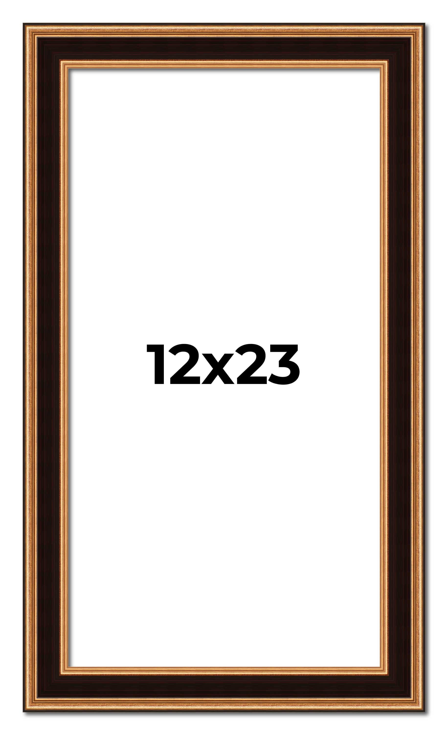 12x23 Frame Gold Brown Plein Air Vintage Solid Wood Picture Frame | 1. ...