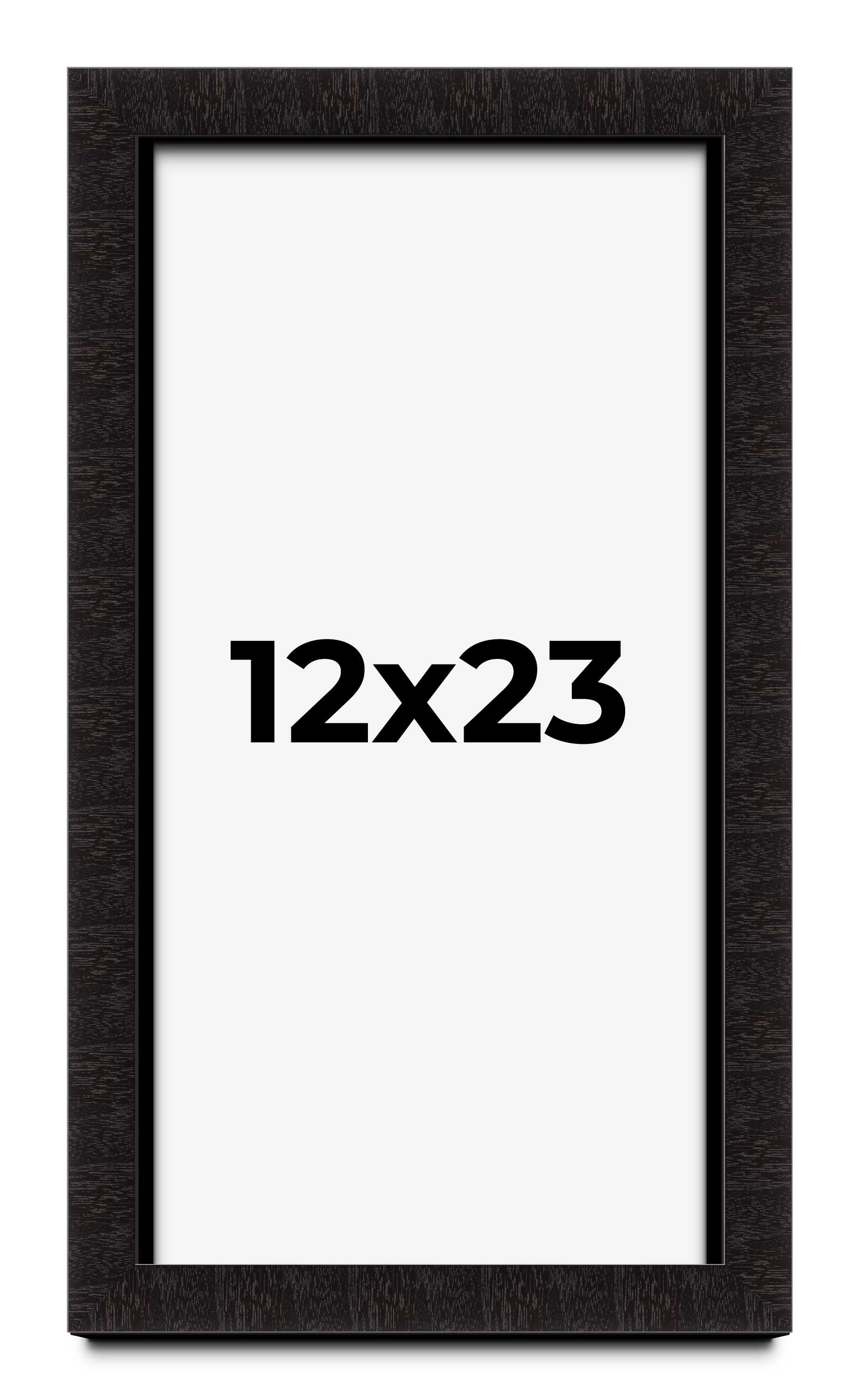 12x23 Shadow Box Black Solid Wood Display Picture Frame | 1 Inch Rabbet ...
