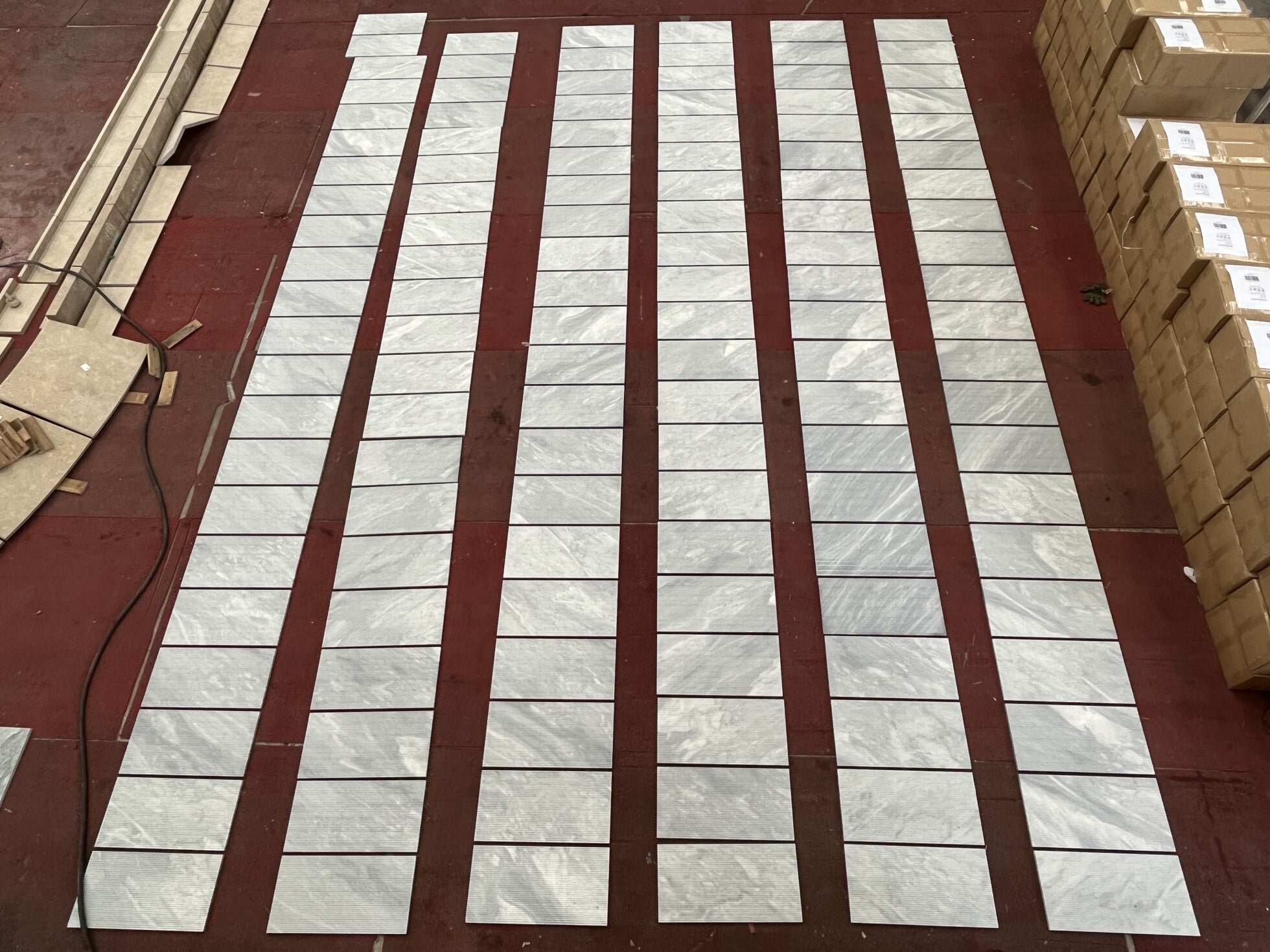 12x24 Carrara Marble Slab, Natural Gray Stone for Wall Decor, OL ...