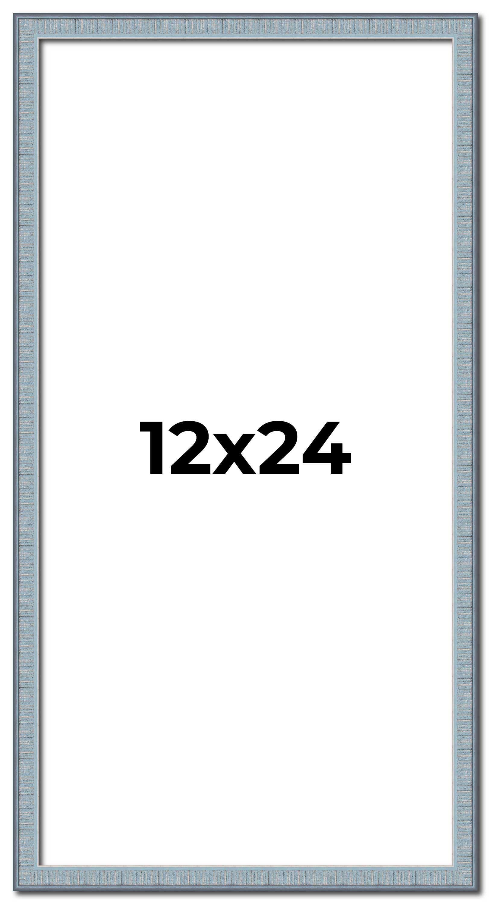 12x24 Frame Blue Scuffed Farm Board Solid Wood Picture Frame Width 0.75 ...