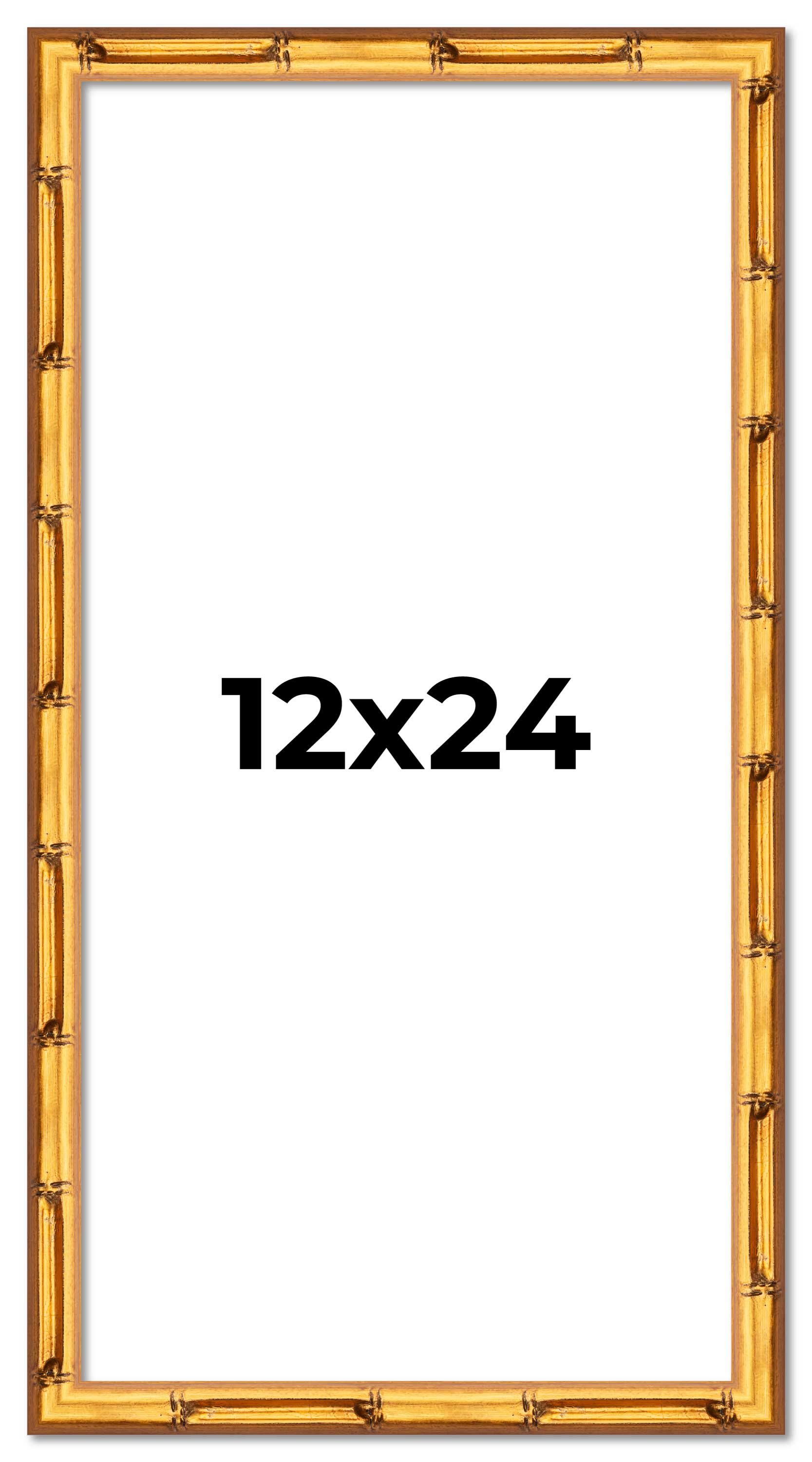 12x24 Frame Gold Bamboo Picture Frame - Complete Modern Photo Frame ...