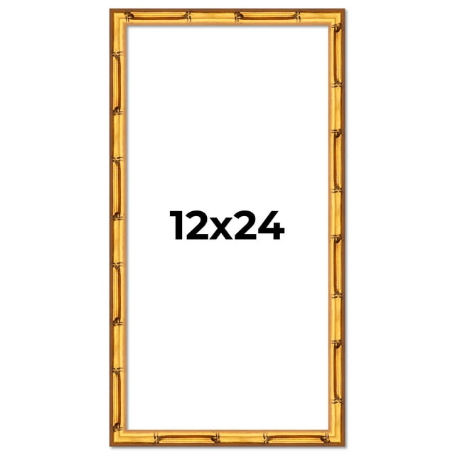 12x24 Frame Gold Bamboo Picture Frame - Complete Modern Photo Frame ...