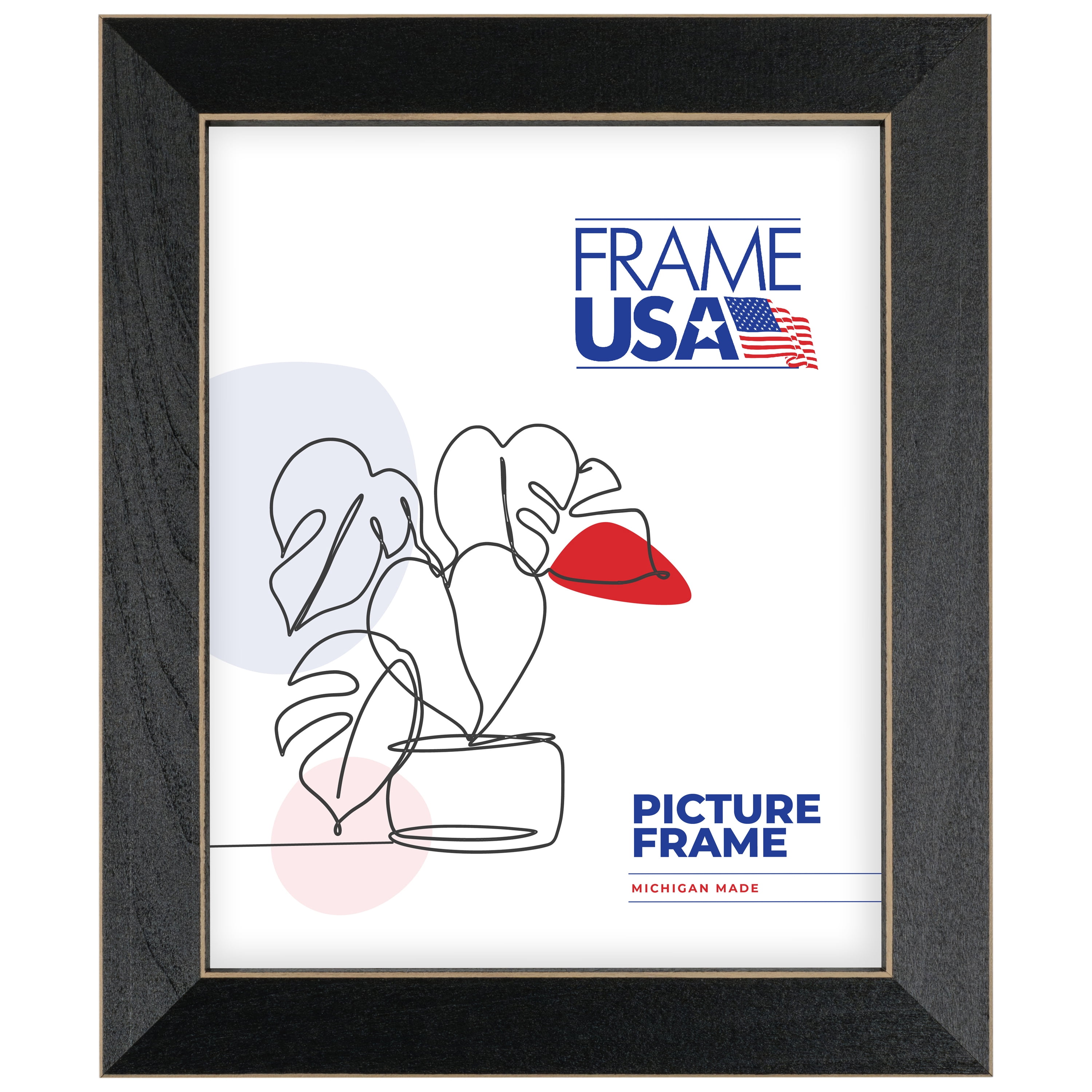 12x24 Picture Frame – Black Clean Cut Style 71206-003, 1.25 Inch Wood ...