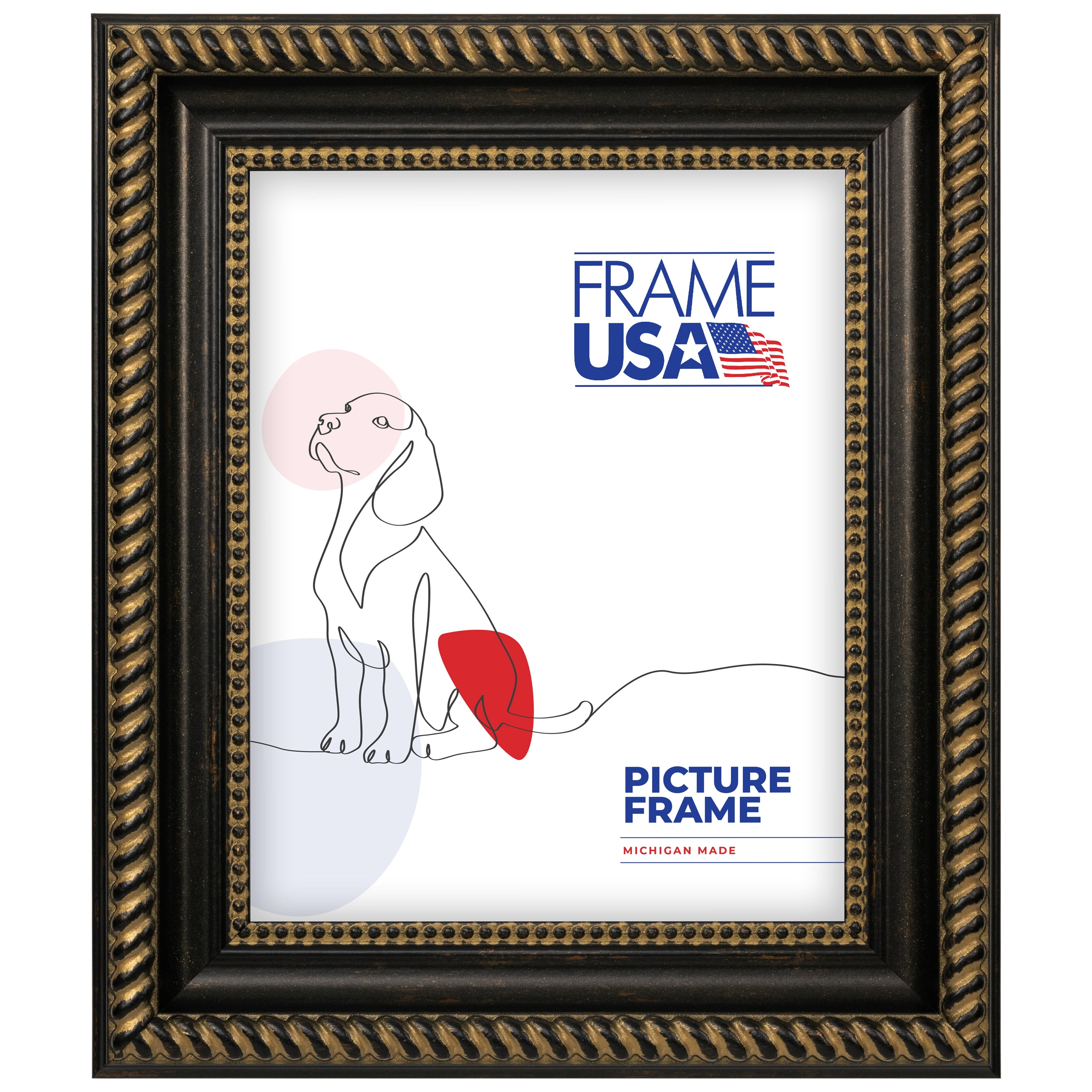 12x24 Picture Frame – Black Napolean Style 21178-902, 2 Inch MDF ...