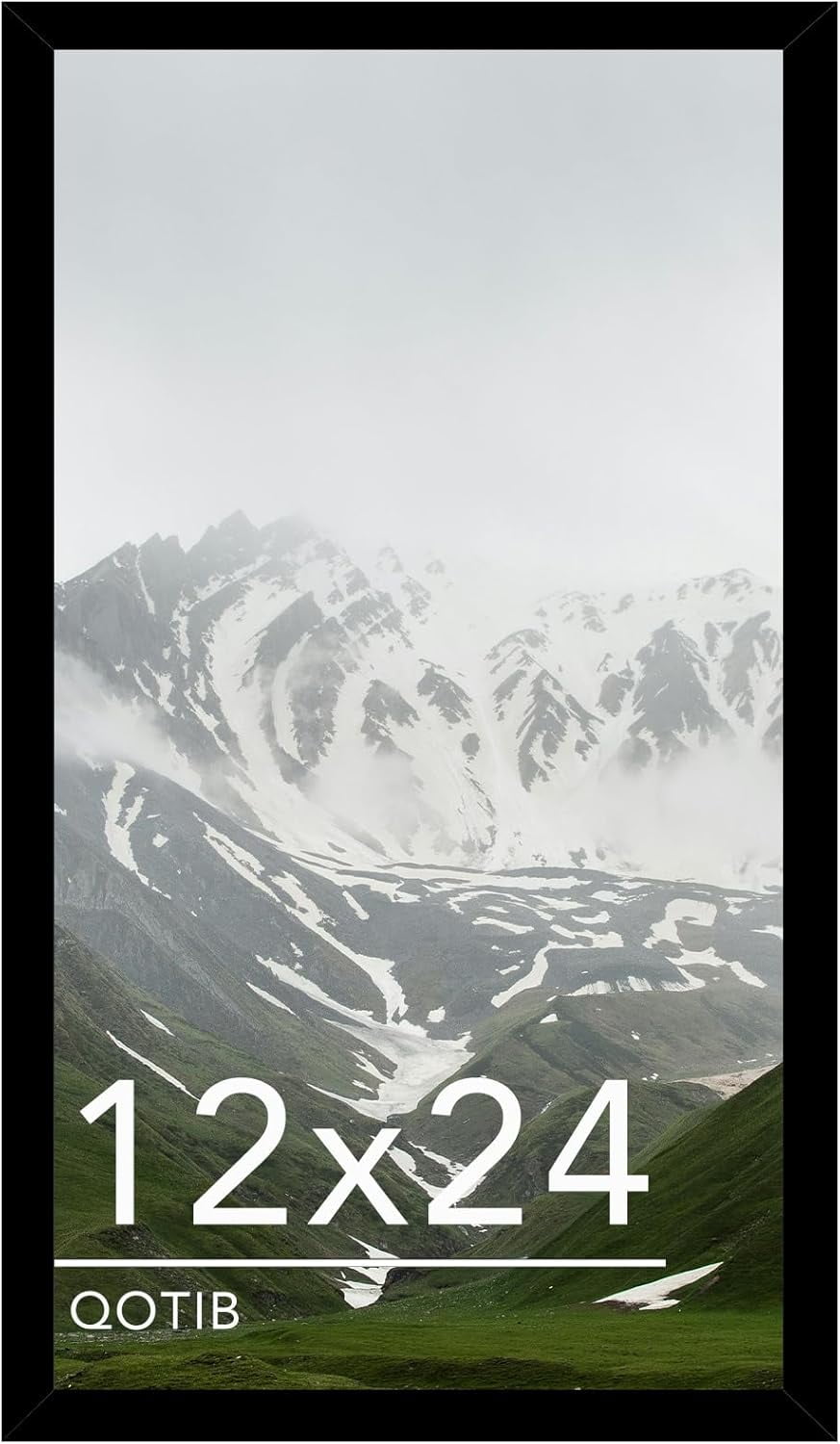 12x24 Picture Frame Black for Wall Mounting, Horizontal and Vertical ...