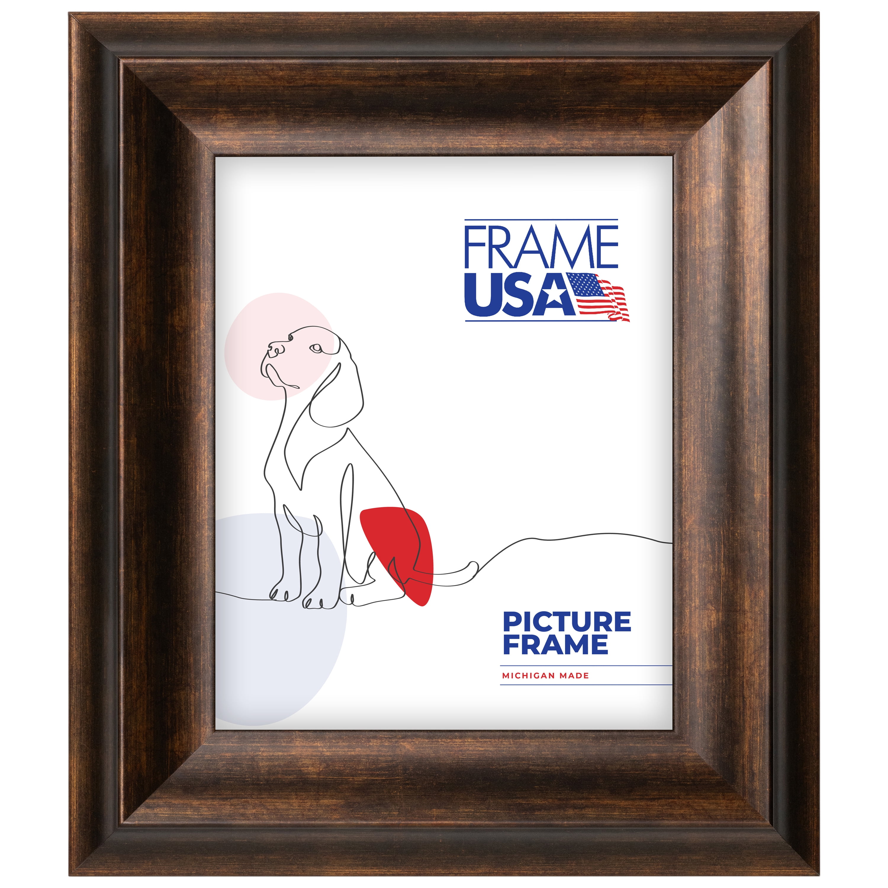 12x24 Picture Frame – Bronze Verona Wide Style 204304, 2.5 Inch MDF ...