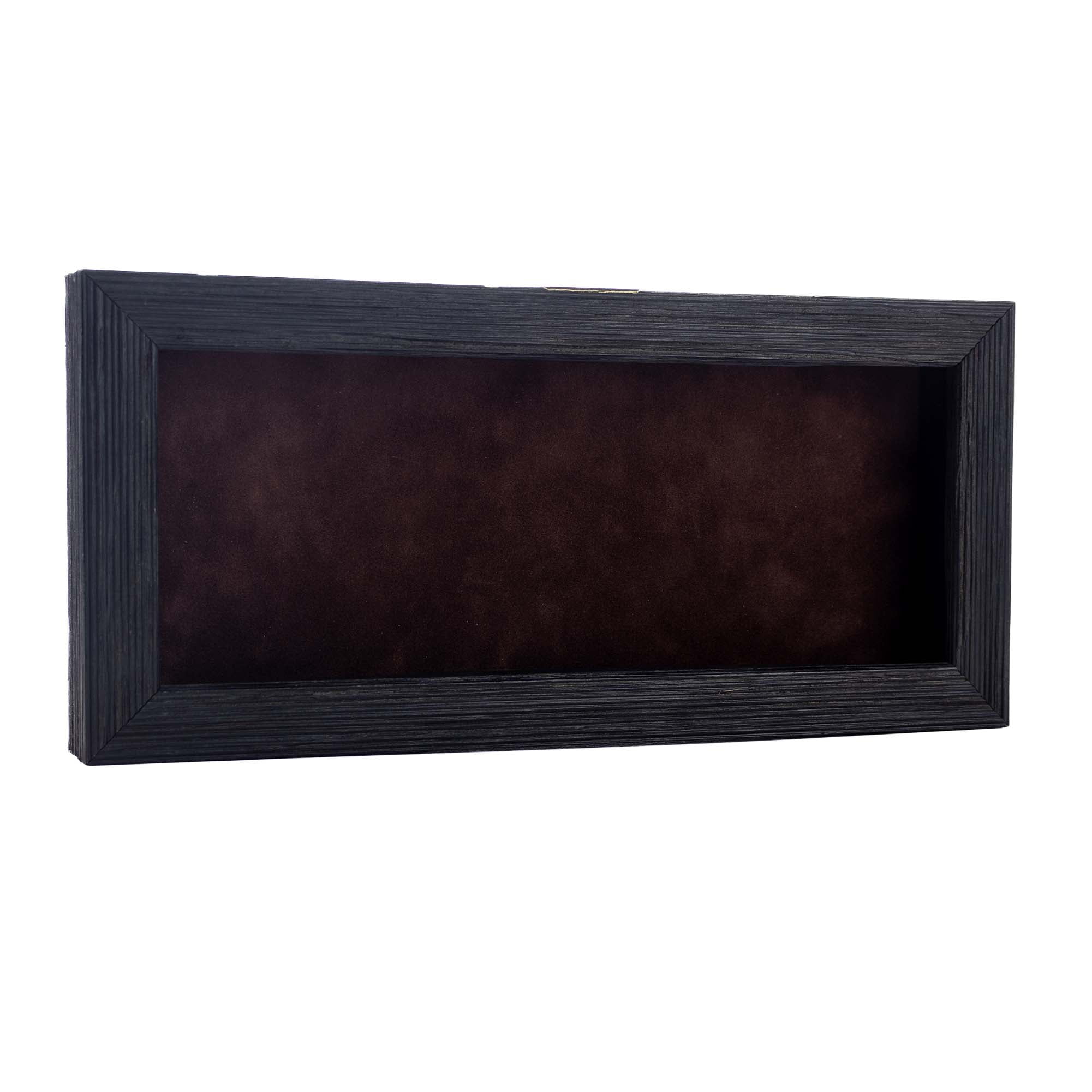 12x24 Shadow Box Frame Barnwood Black Wood | With a 1" Usable Display ...