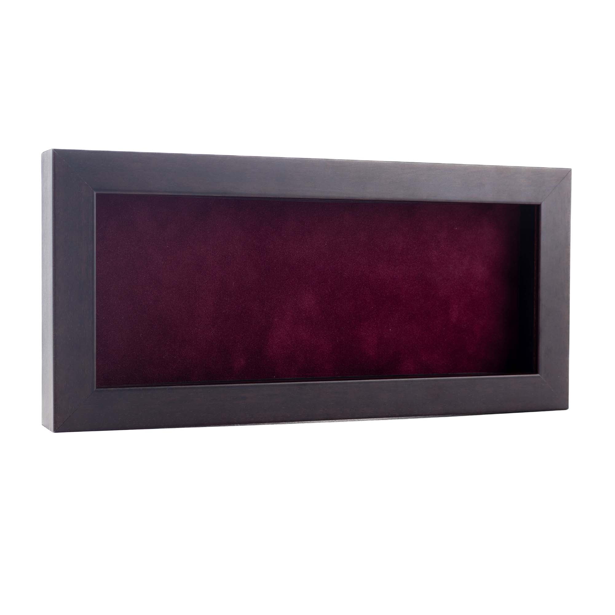 12x24 Shadow Box Frame Brown Walnut Wood | With a 3/4" Usable Display ...