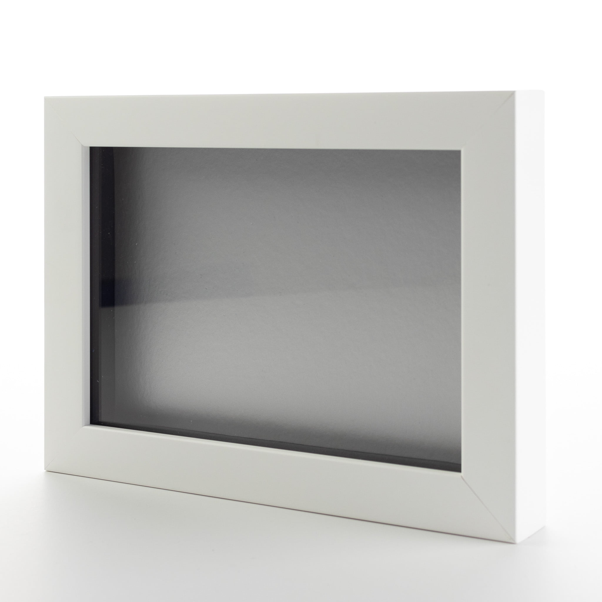12x24 Shadow Box Frame Painted White Real Wood with a Silver Acid-Free ...