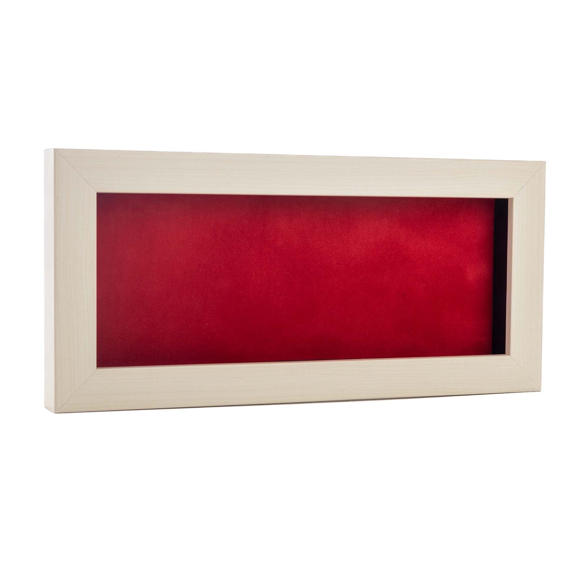 12x24 Shadow Box Frame White Washed Wood | With a 3/4" Usable Display ...