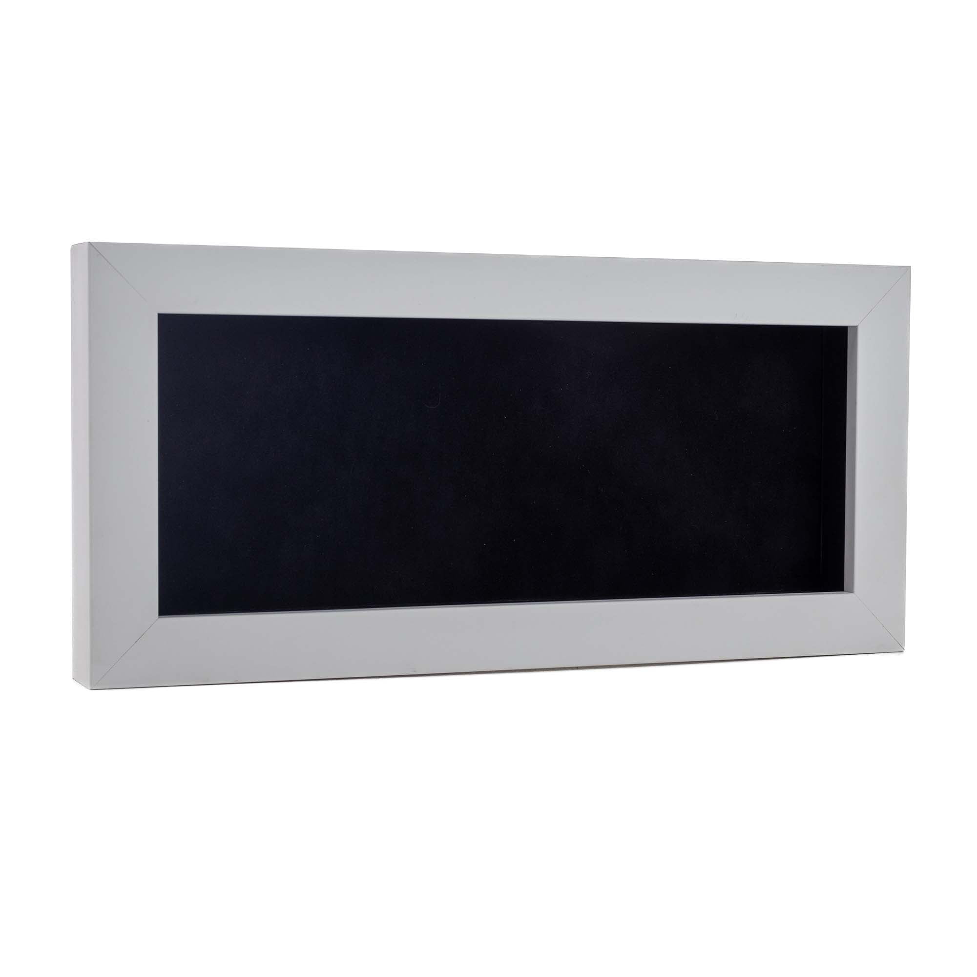12x24 Shadow Box Frame White Wood | With a 3/4" Usable Display Depth ...
